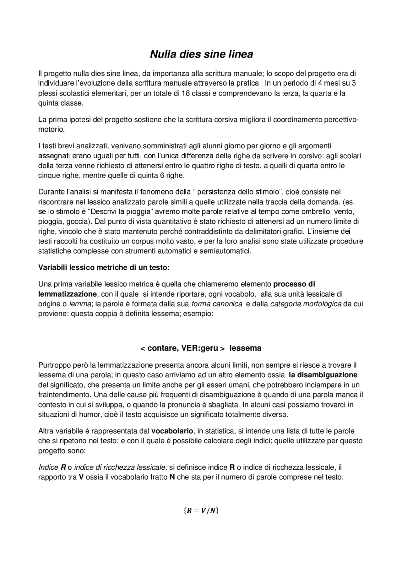 B. Vertecchi (a cura di), Nulla dies sine linea, Milano, Franco Angeli ...