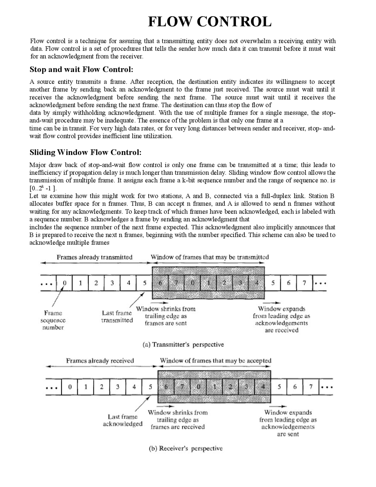 Flow Control Of Data Docsity