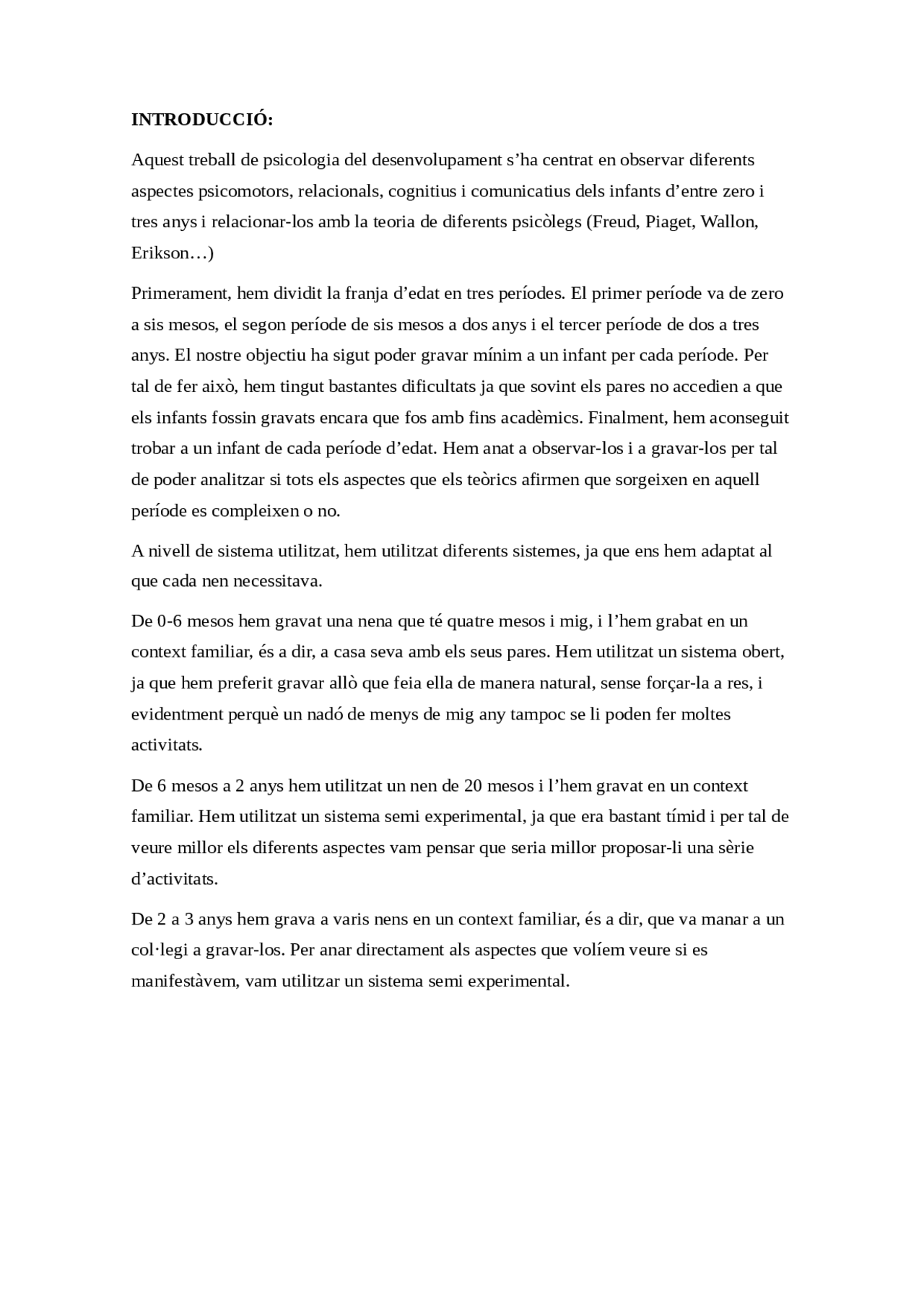 Treball Desenvolupament L Docsity