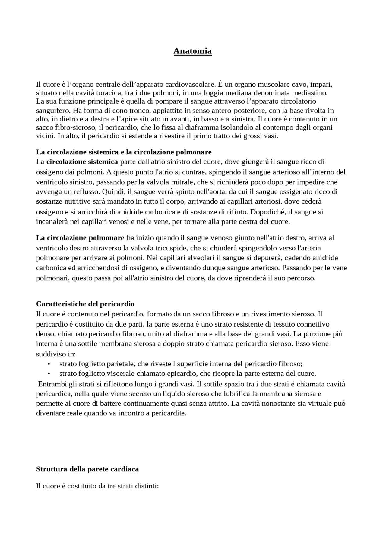 Appunti Esame Anatomia Professioni Sanitarie Docsity