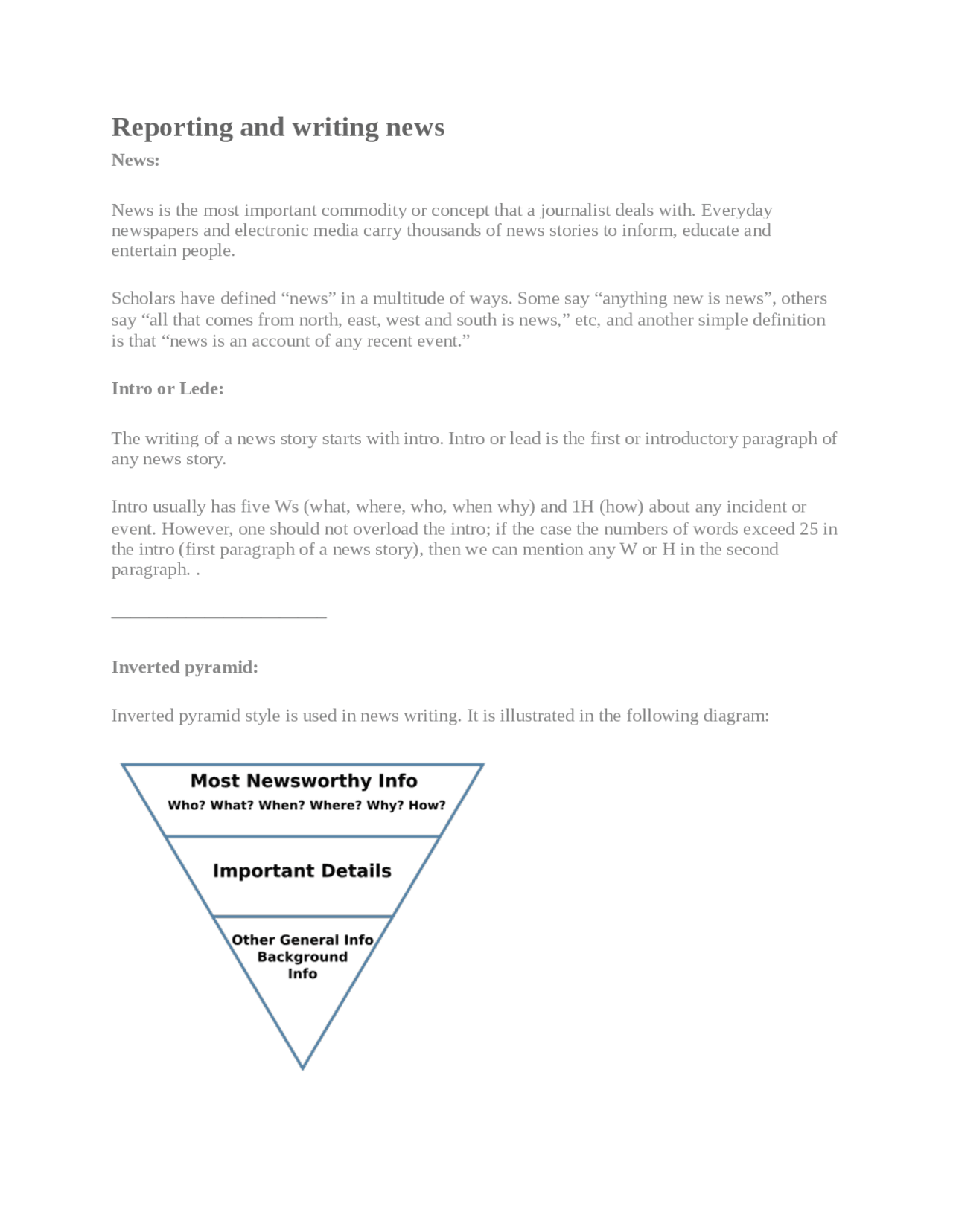 An Understanding Of News Docsity