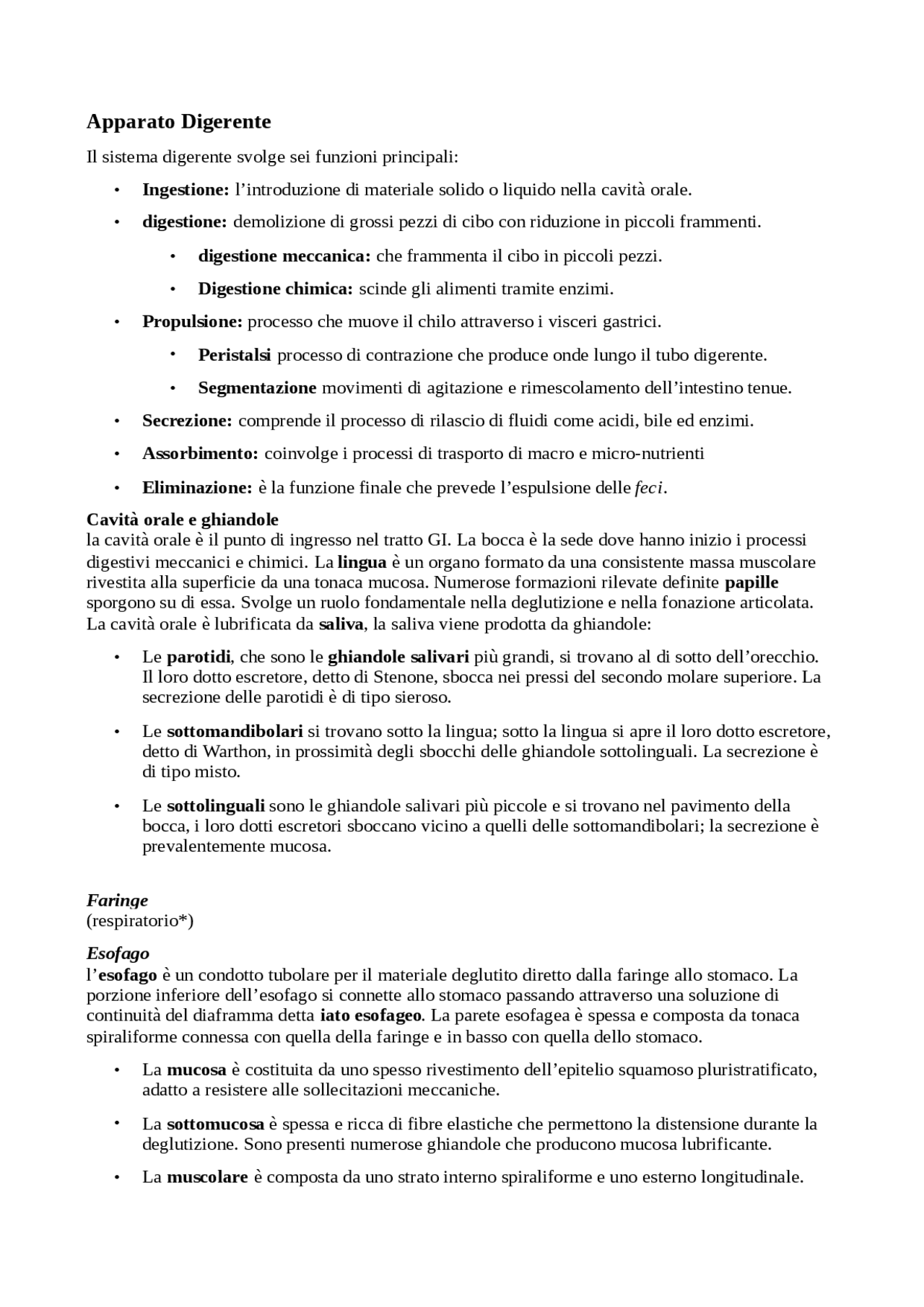 Appunti Esame Anatomia Professioni Sanitarie Docsity