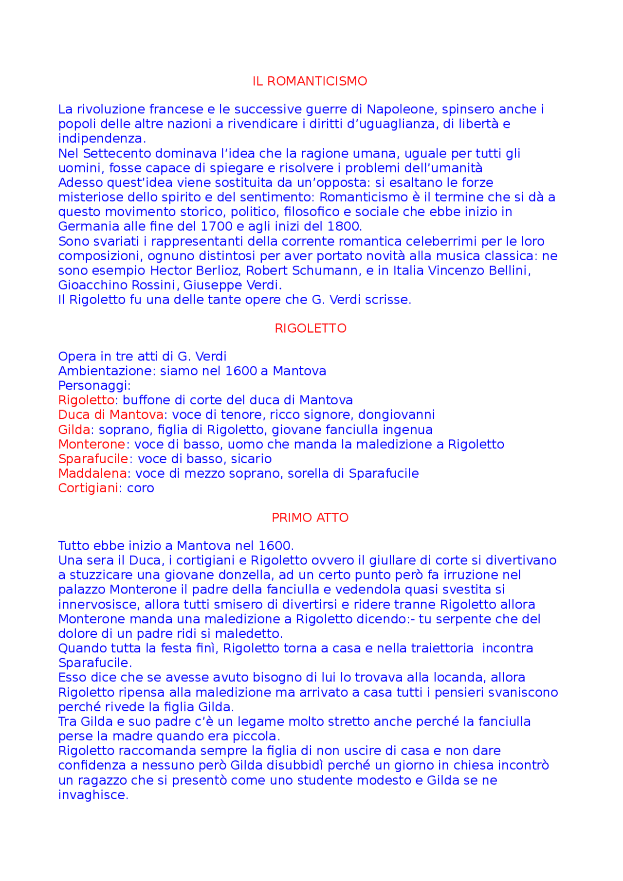 Giuseppe Verdi E La Sua Opera Docsity