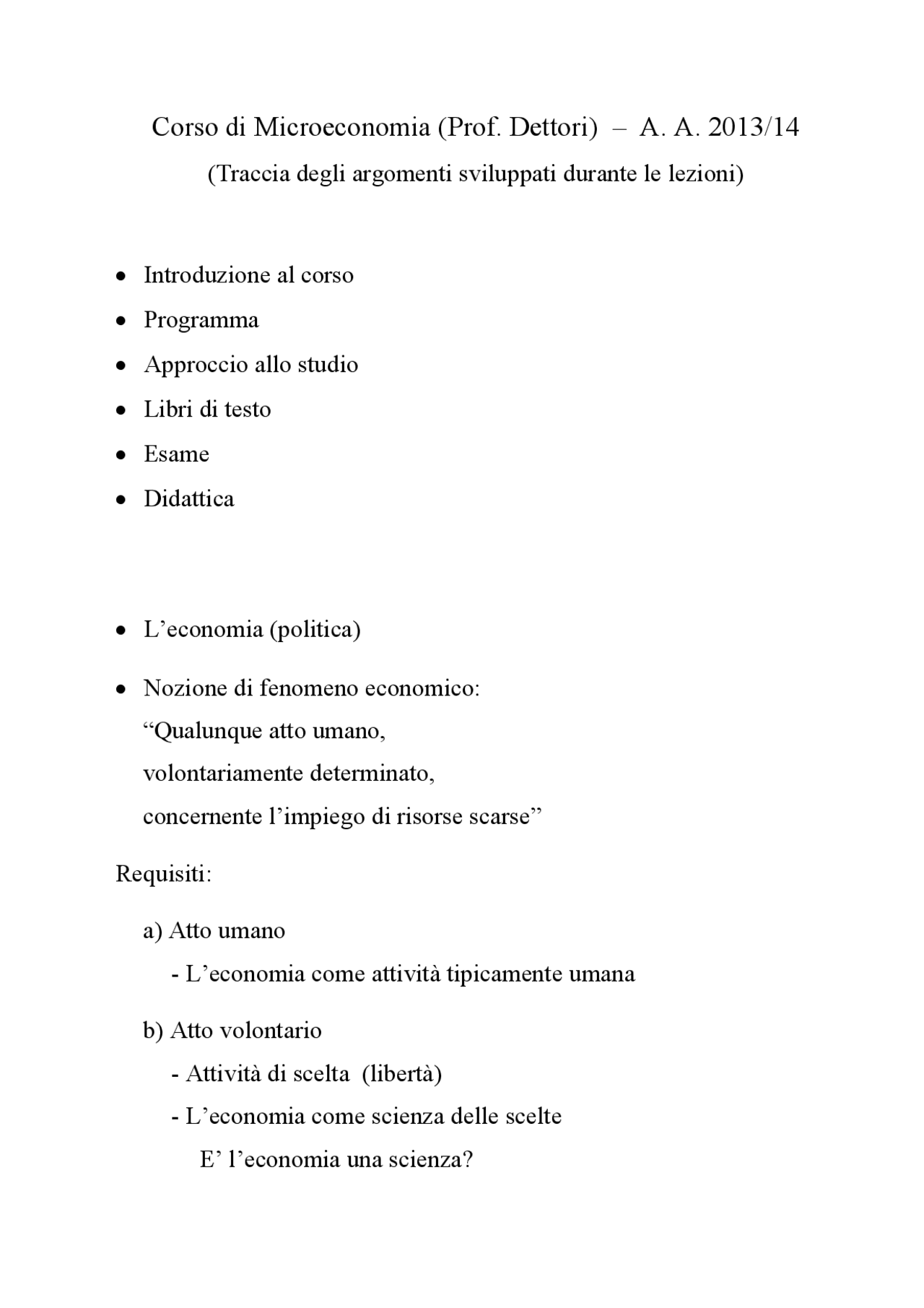 Schemi E Appunti Di Microeonomia Schemi E Mappe Concettuali Di