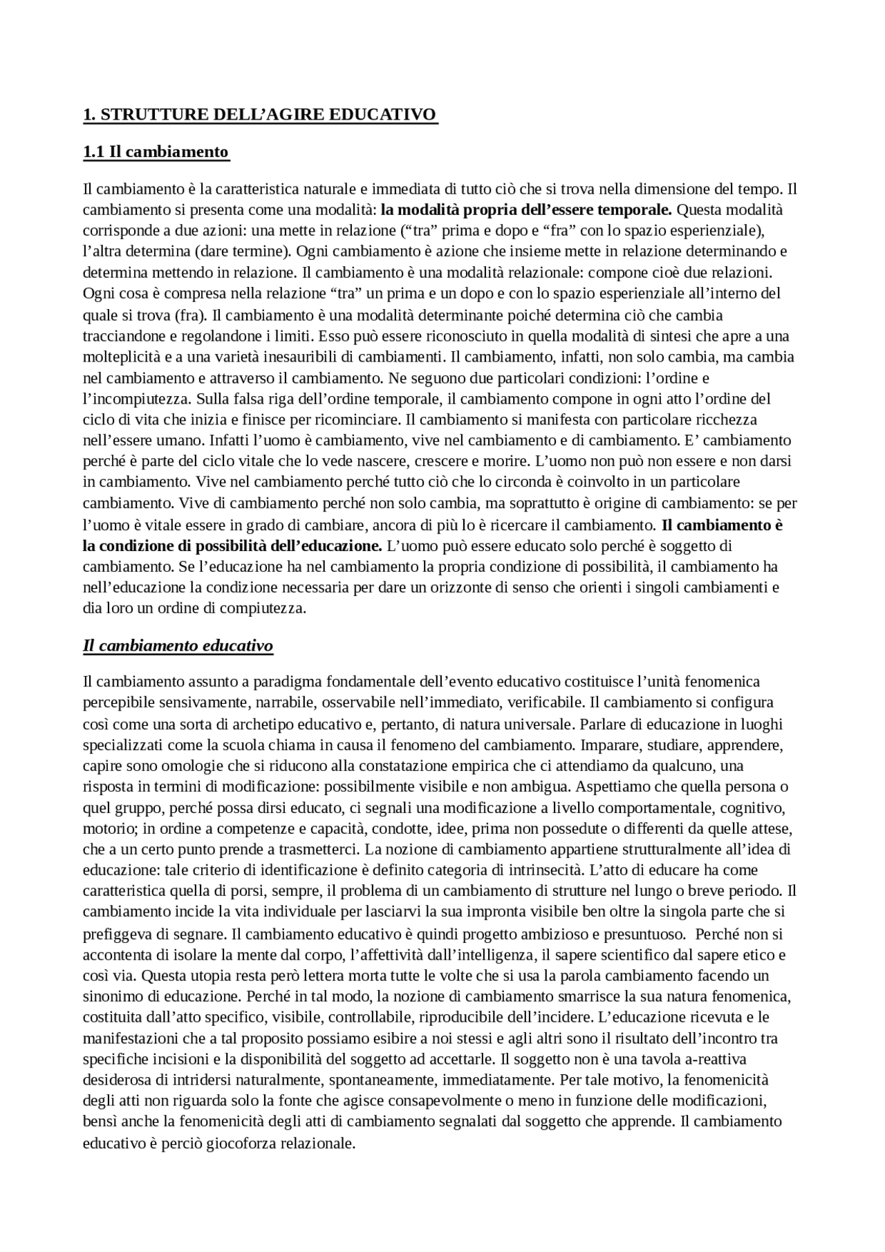 Riassunto Di Capire Leducazione Docsity