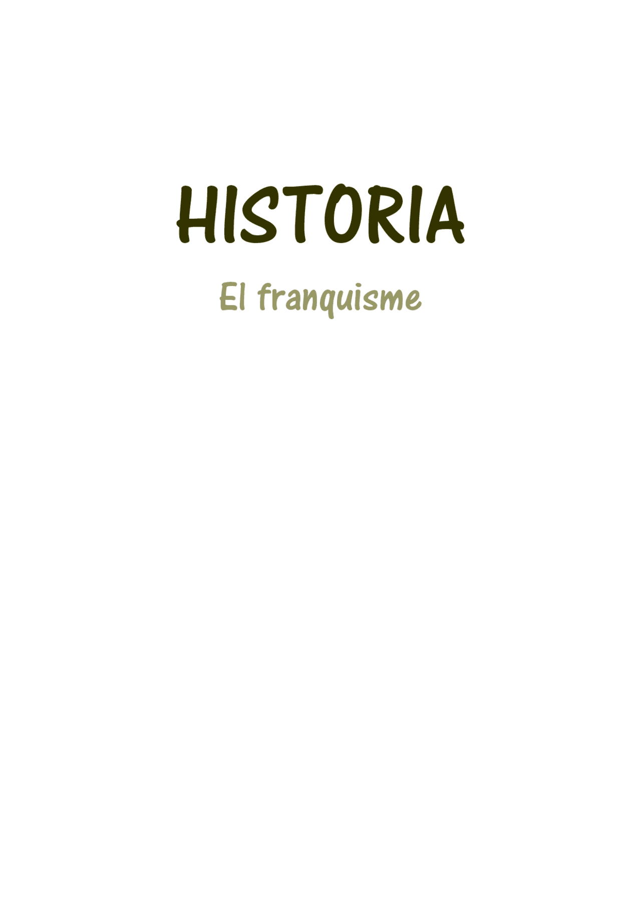 Historia 2n Batxillerat El Franquisme Docsity
