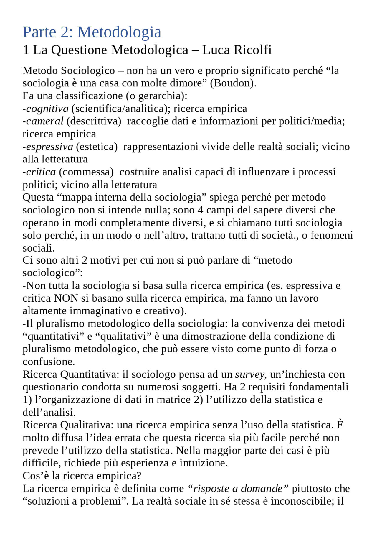Nuovo Manuale Di Sociologia 2 Parte Docsity