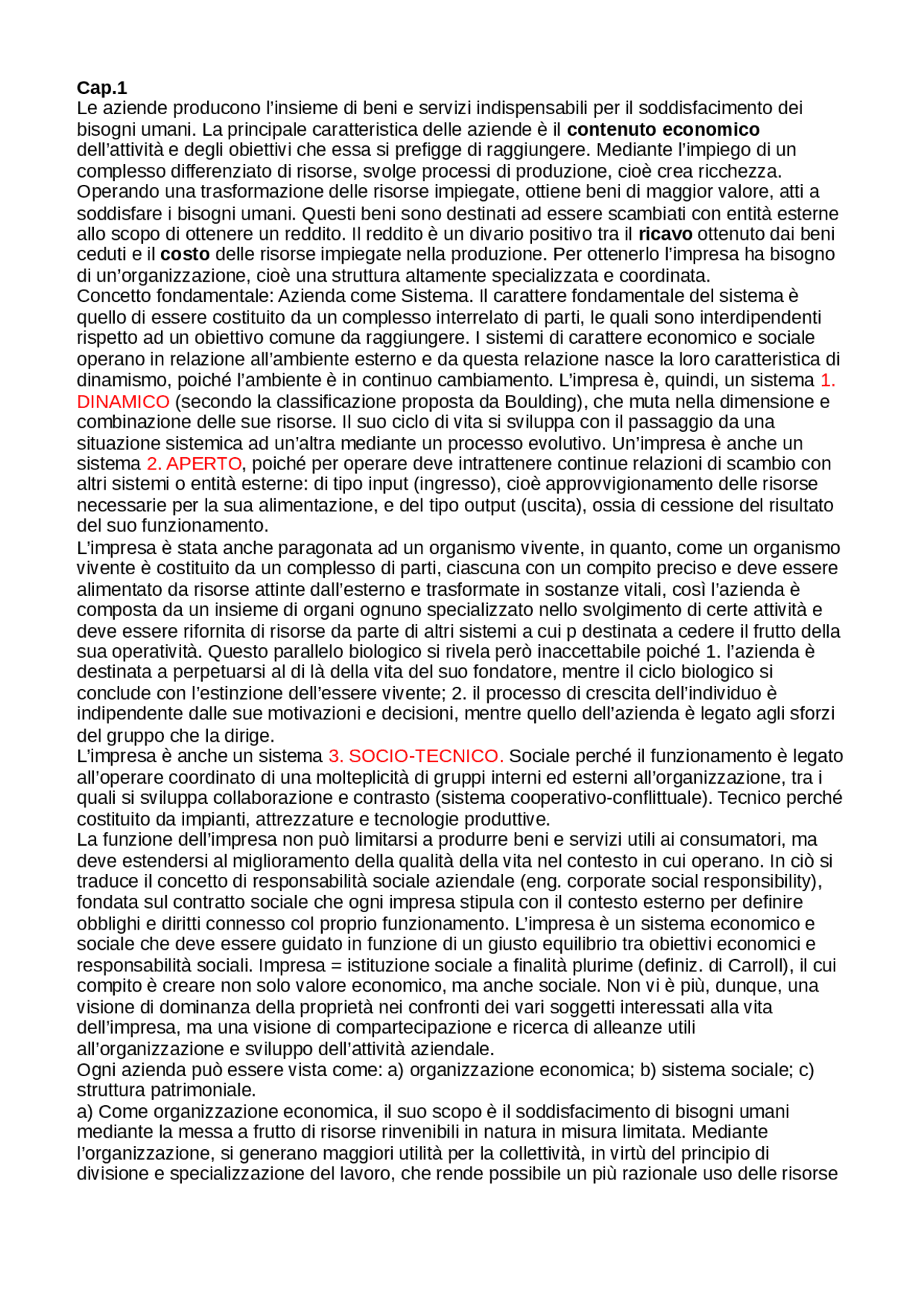 Riassunto La Gestione Dellimpresa S Sciarelli Docsity