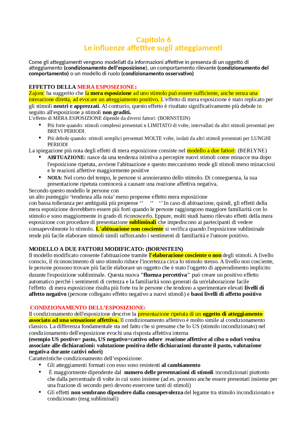 Psicologia Degli Atteggiamenti Docsity