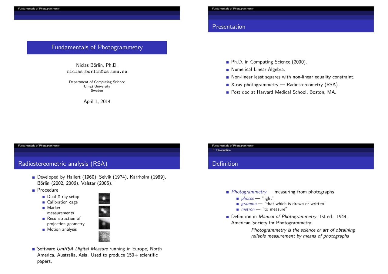Fotogrammetria slide - Docsity