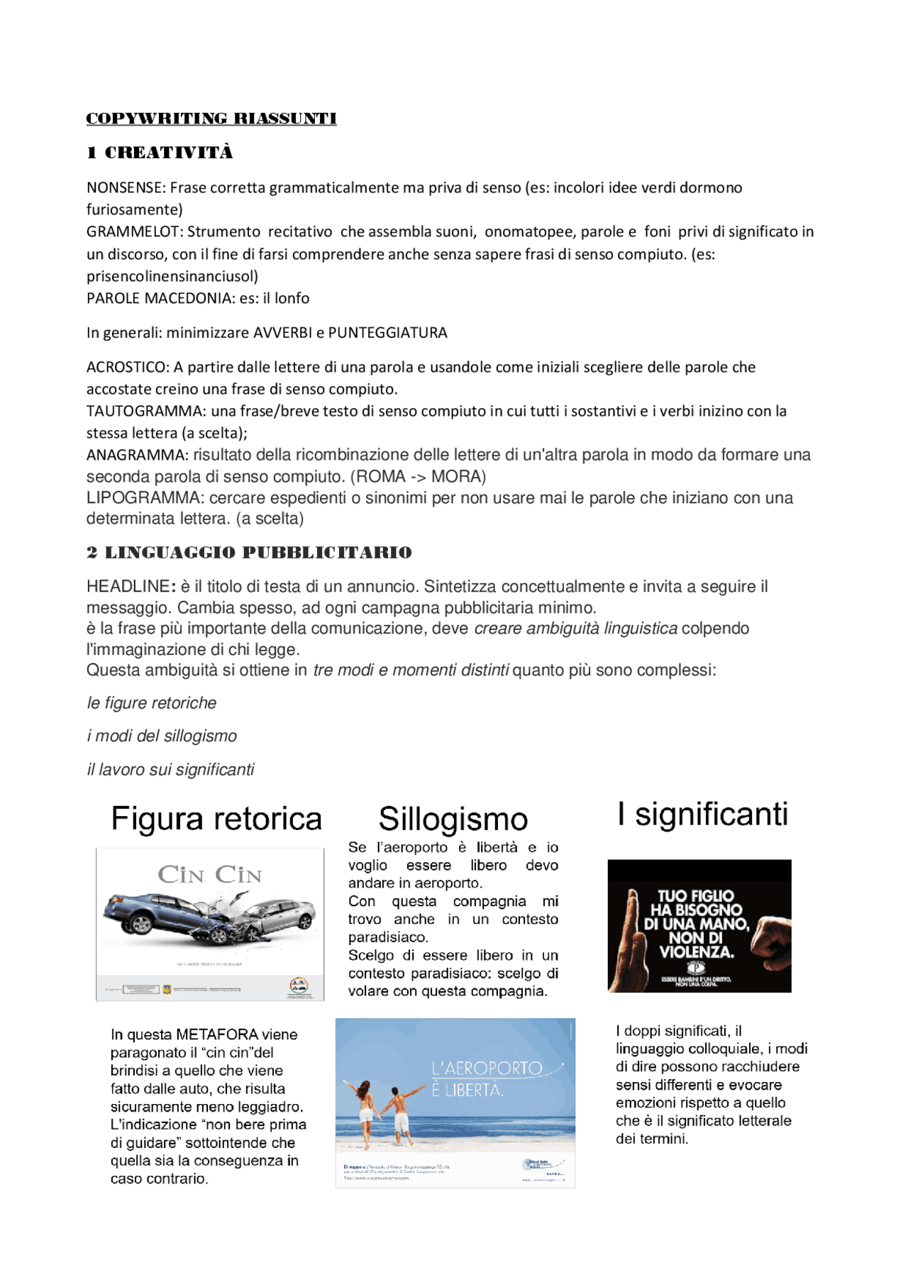 Copywriting E Scrittura Per Il Web Docsity