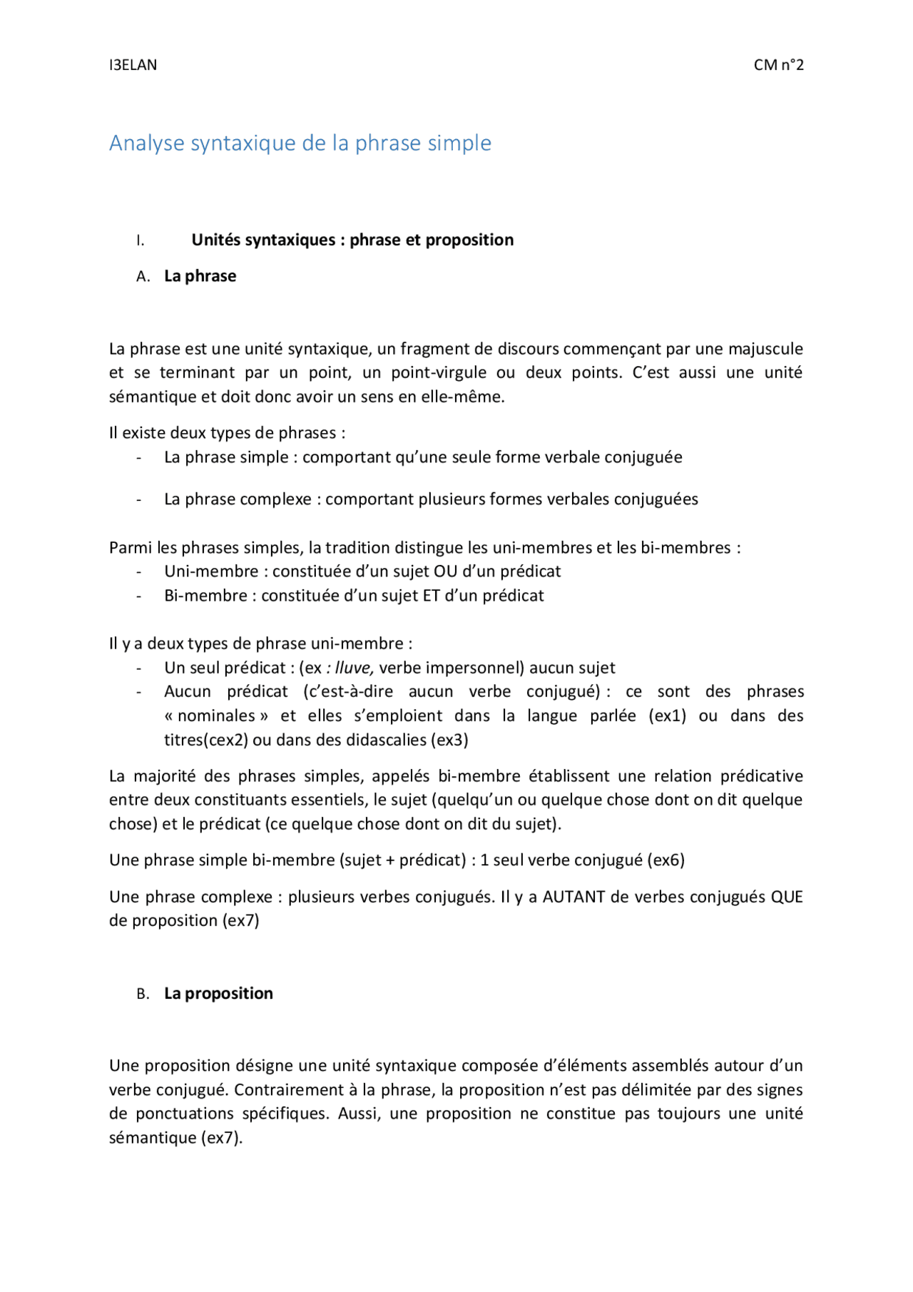 Grammaire - Analyse syntaxique de la phrase simple | Apuntes Gramática ...