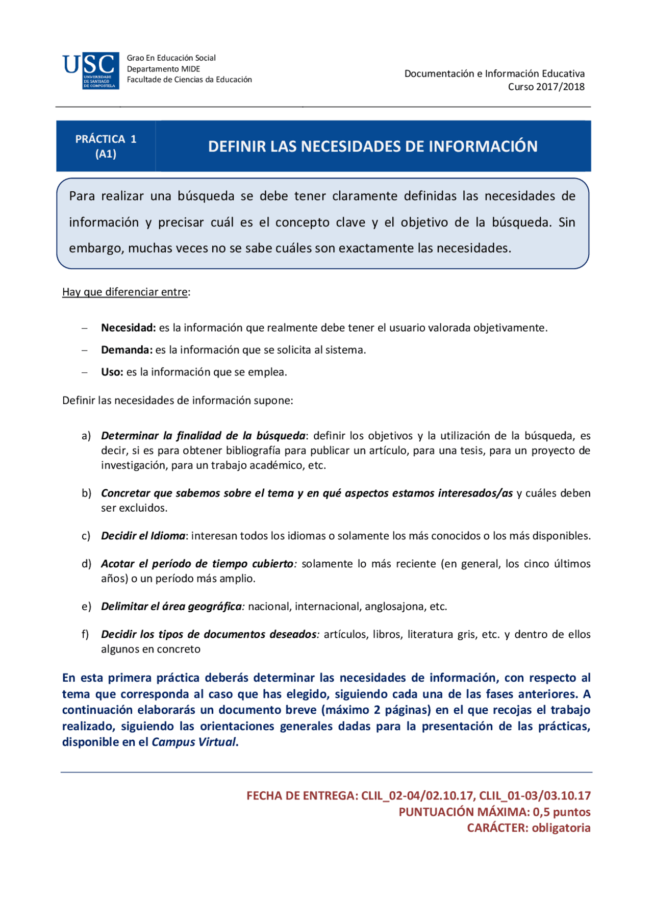 INFORME documento 1º - Docsity