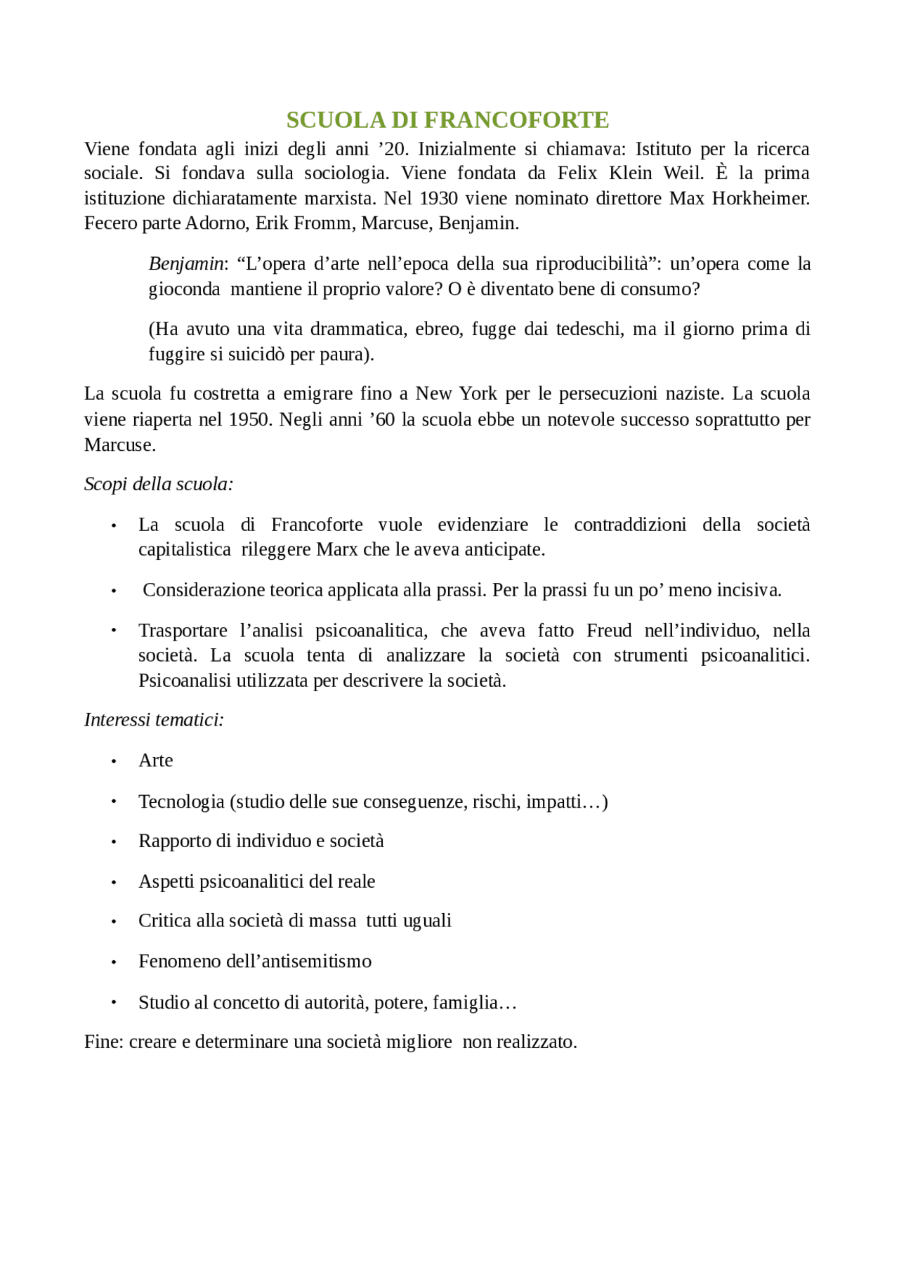 Marcuse Vita E Opere Docsity