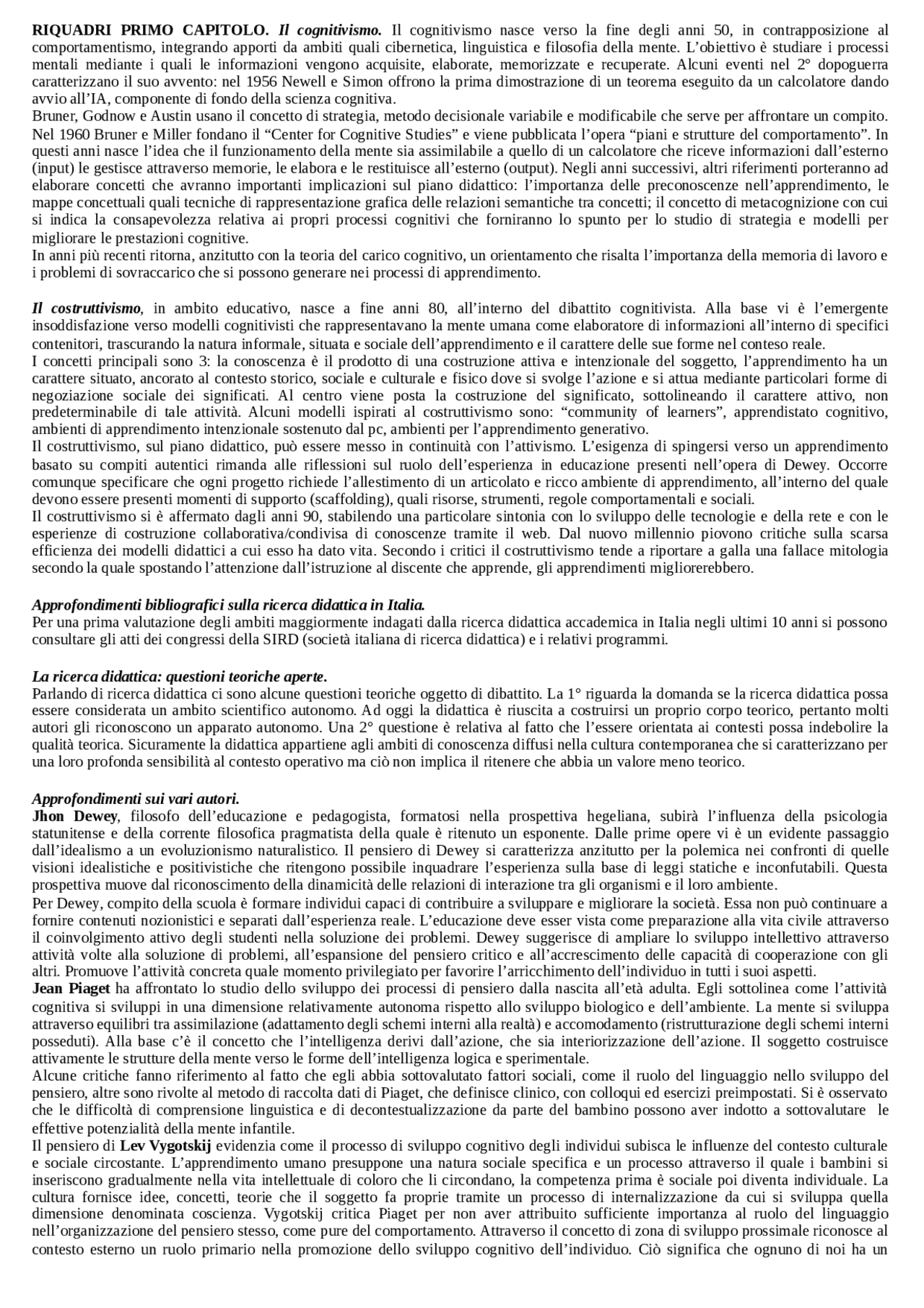 Fondamenti Di Didattica Appunti Di Didattica Generale E Speciale