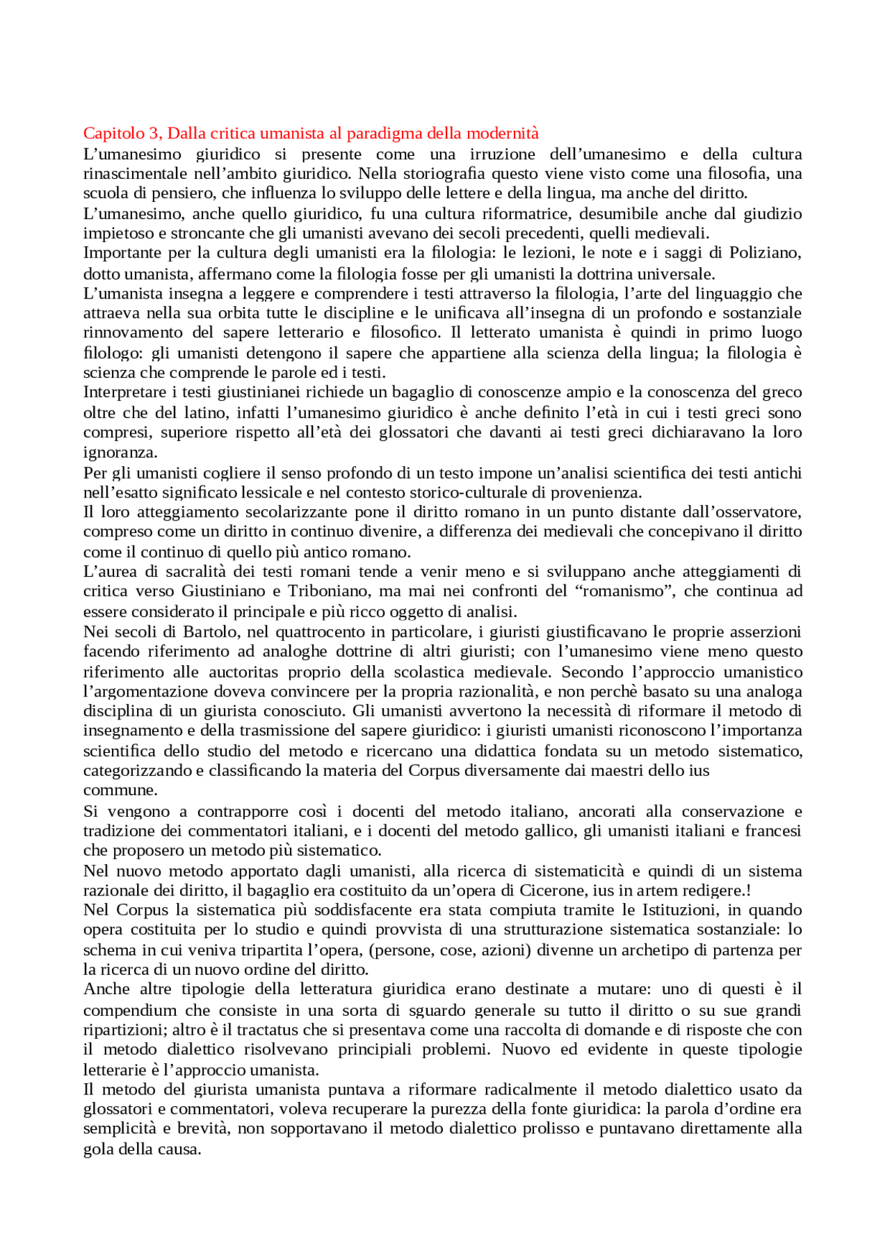 Schemi Personali Storia Del Diritto Docsity