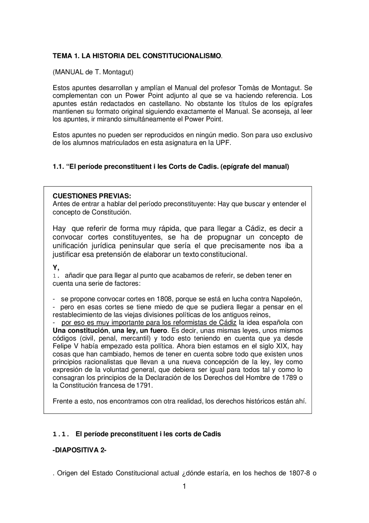 APUNTS CONSTITUCIONALISME - Docsity