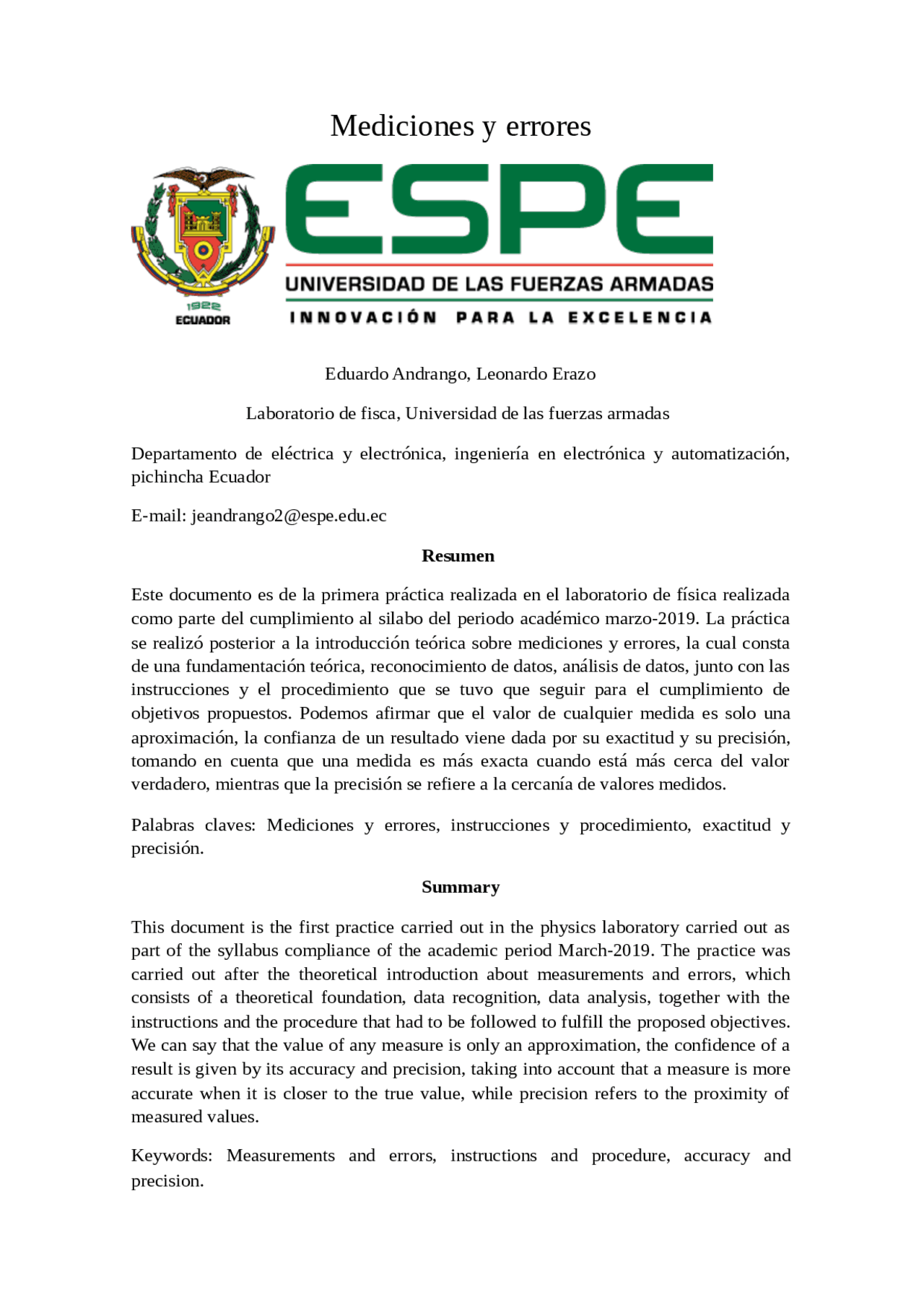 Mediciones Y Errores Monografías Ensayos De Física Experimental