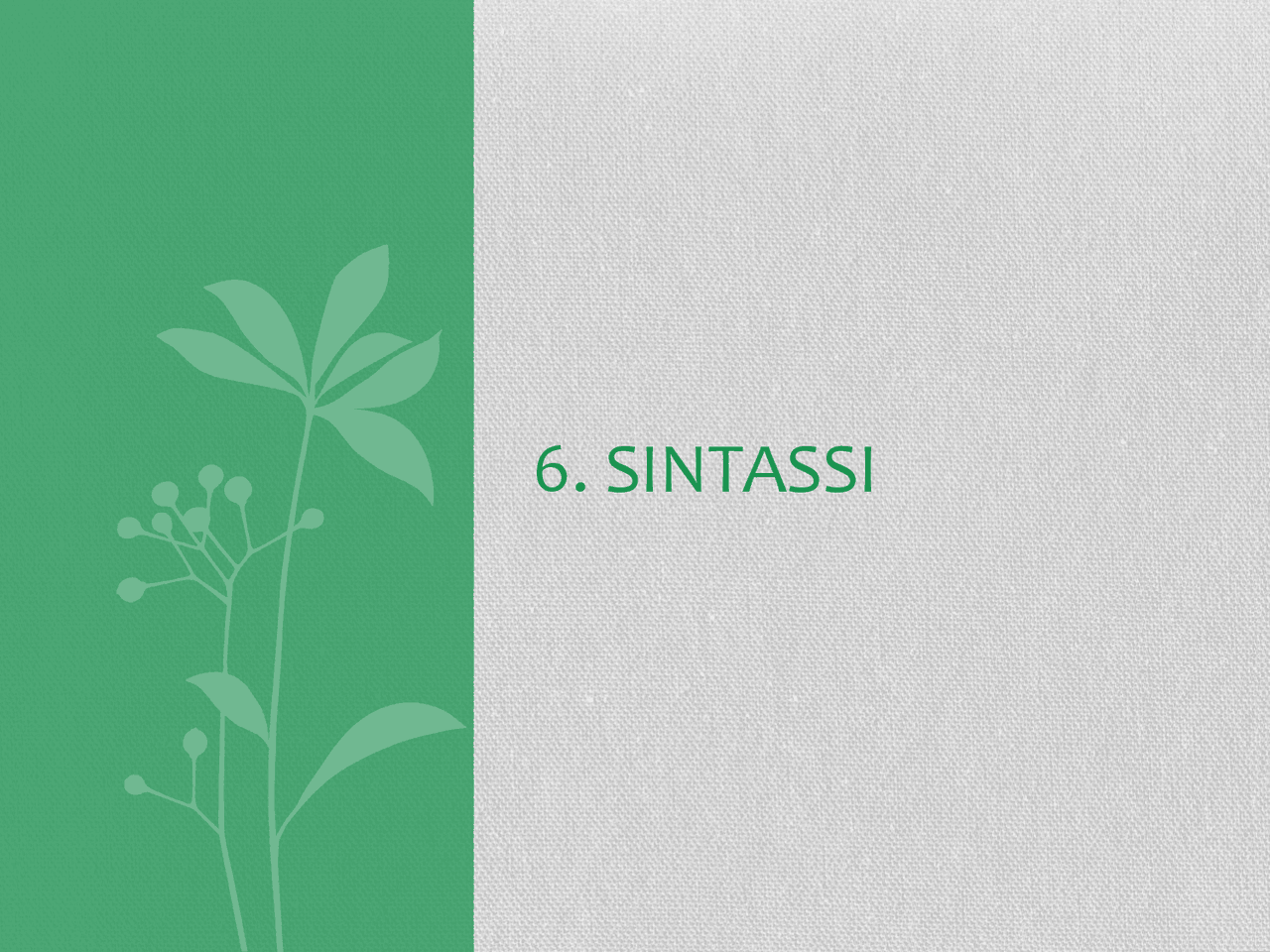 Linguistica italiana: sintassi - Docsity
