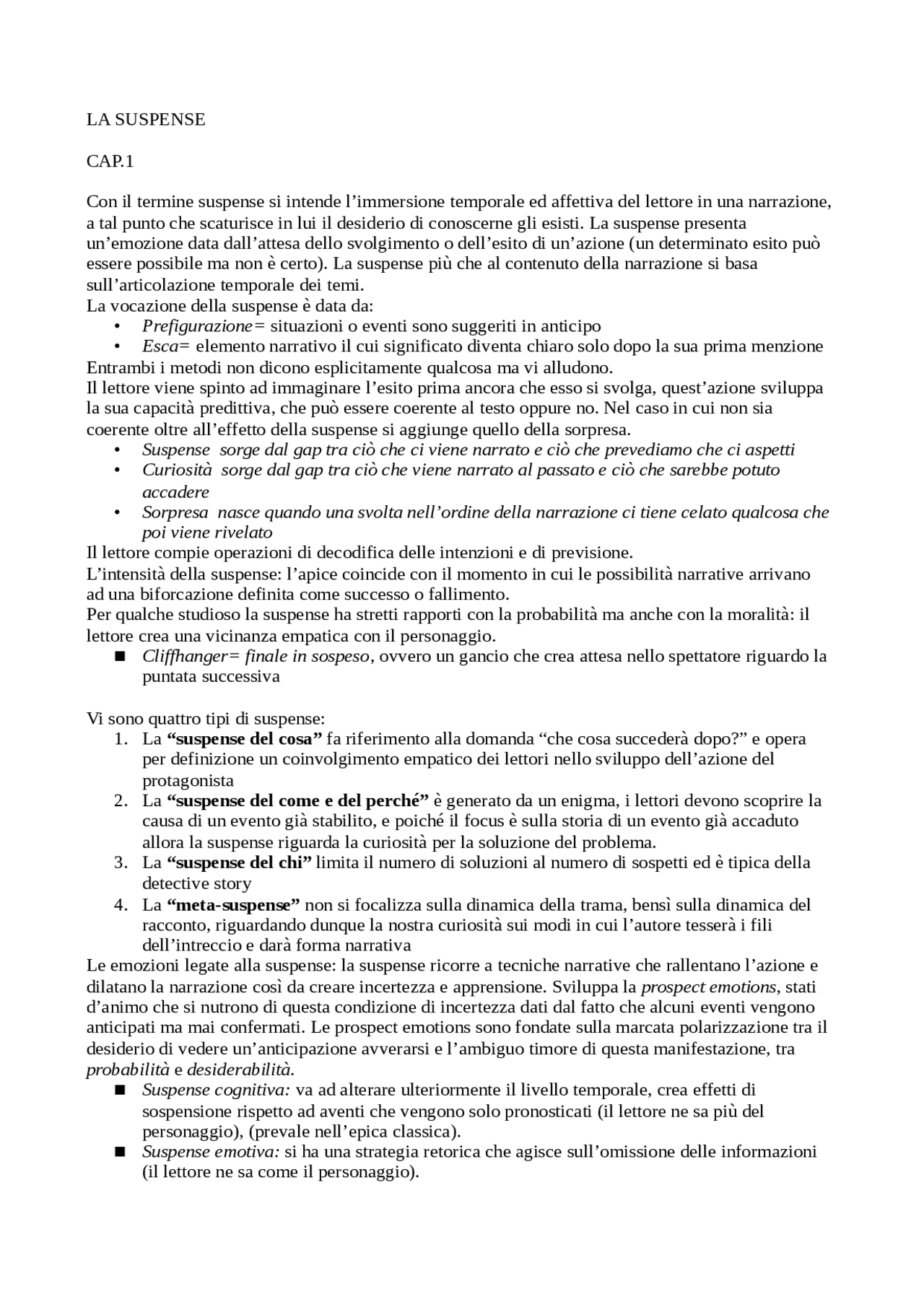 La Suspense Nella Semiotica Docsity