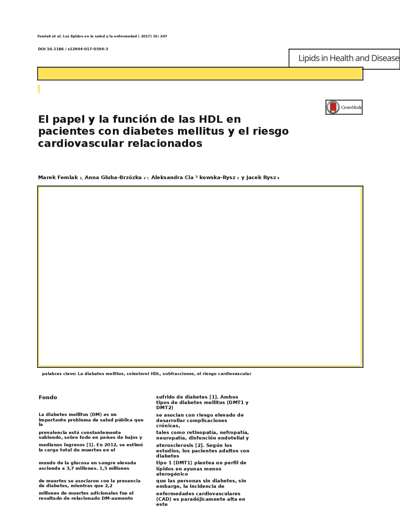 Traducción Al Español Articulos Sobre Diabetes Factores De Riesgo Docsity