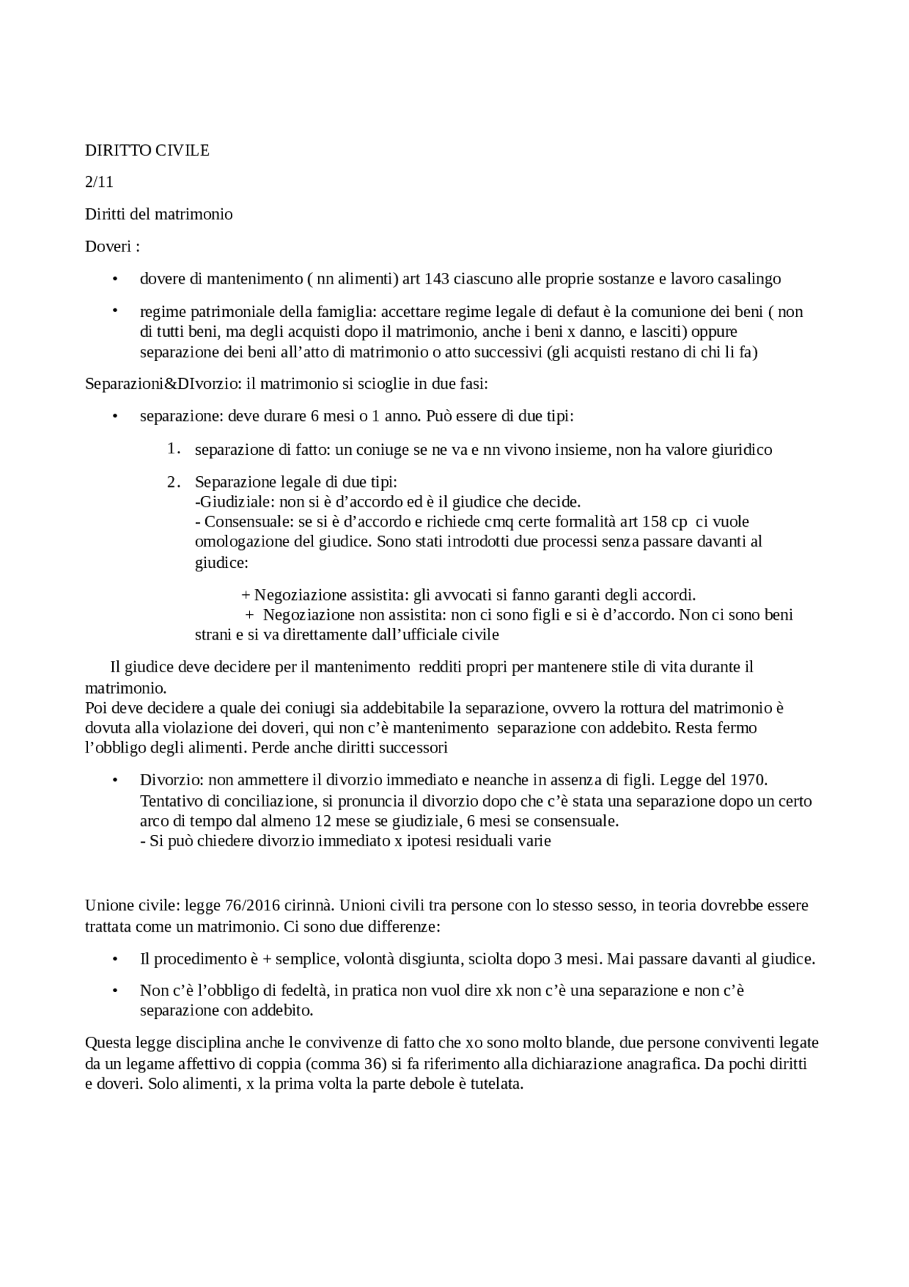 Appunti Elementi Di Diritto Civile E Procedura Civile Docsity