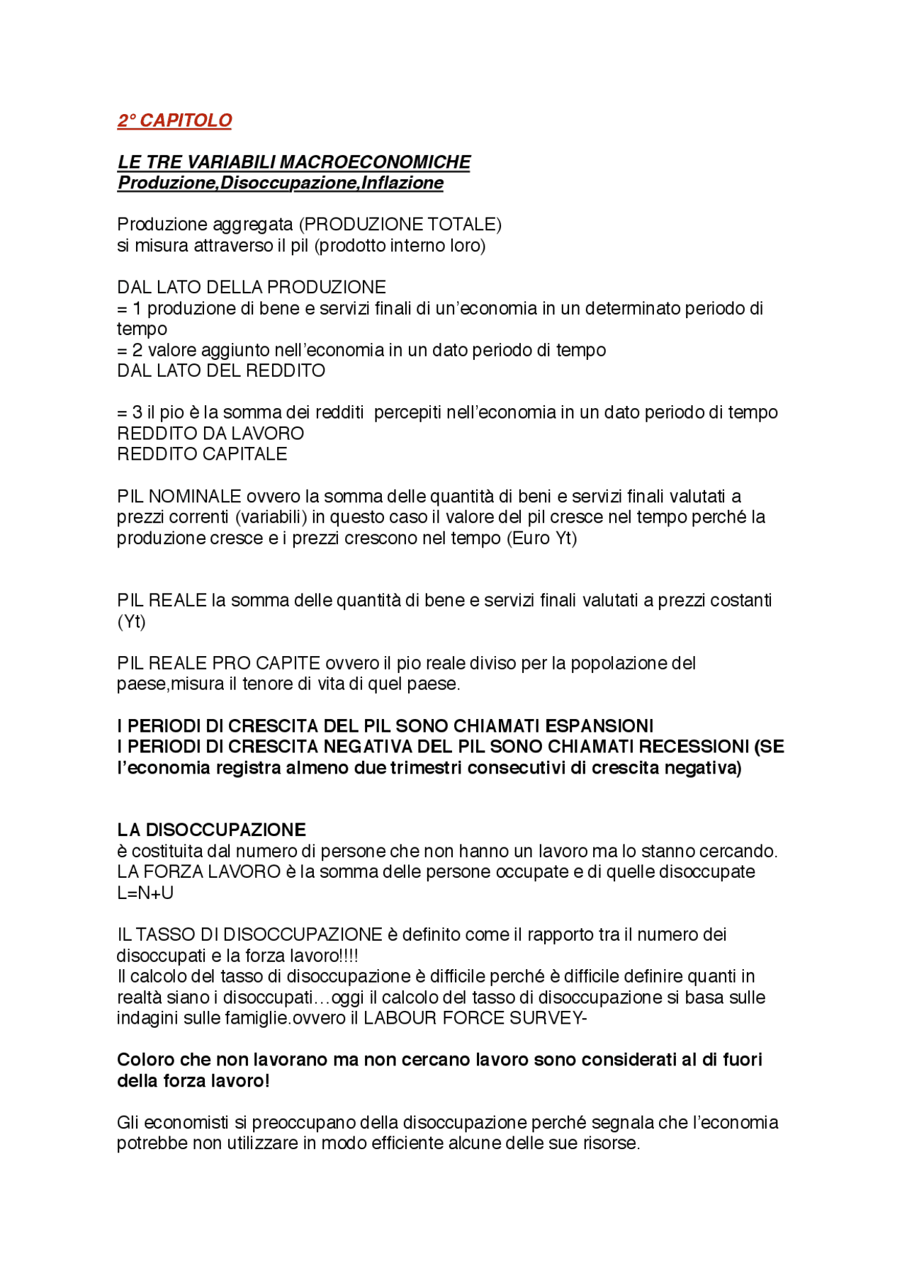 Riassunto Macroeconomia Blanchard Docsity