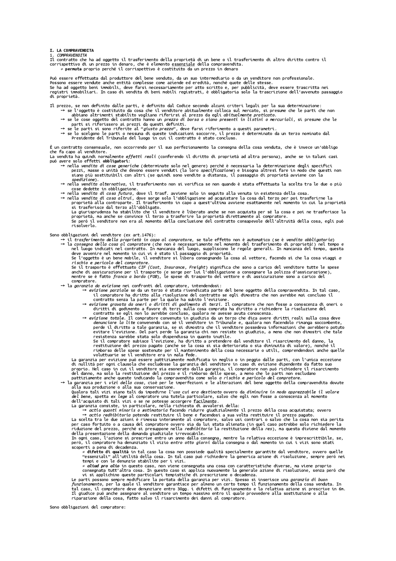 Schema Dei Singoli Contratti Docsity