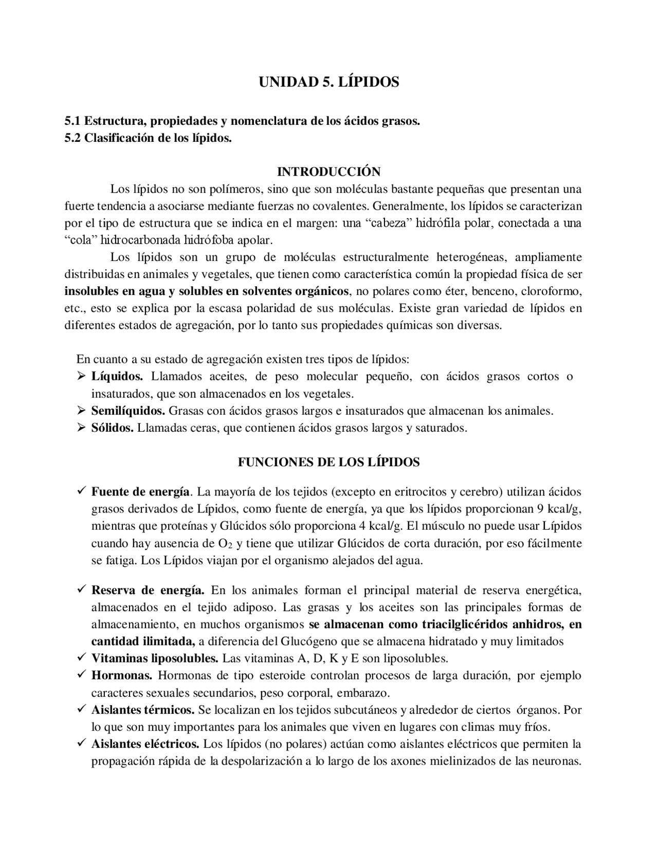 Lípidos Funciones Nomenclatura Y Función Apuntes De Biología Docsity