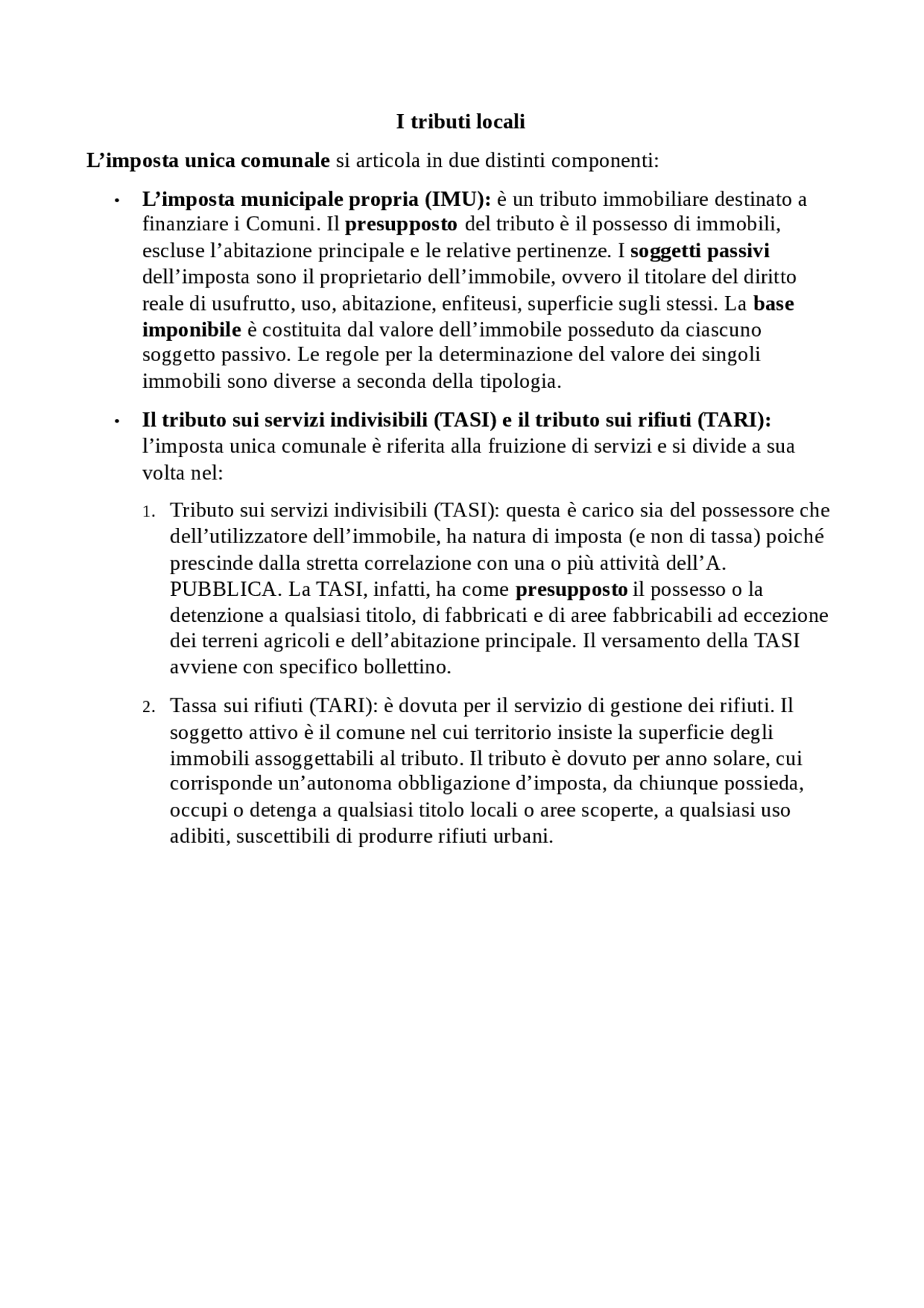Appunti Diritto Tributario Parte Speciale Docsity