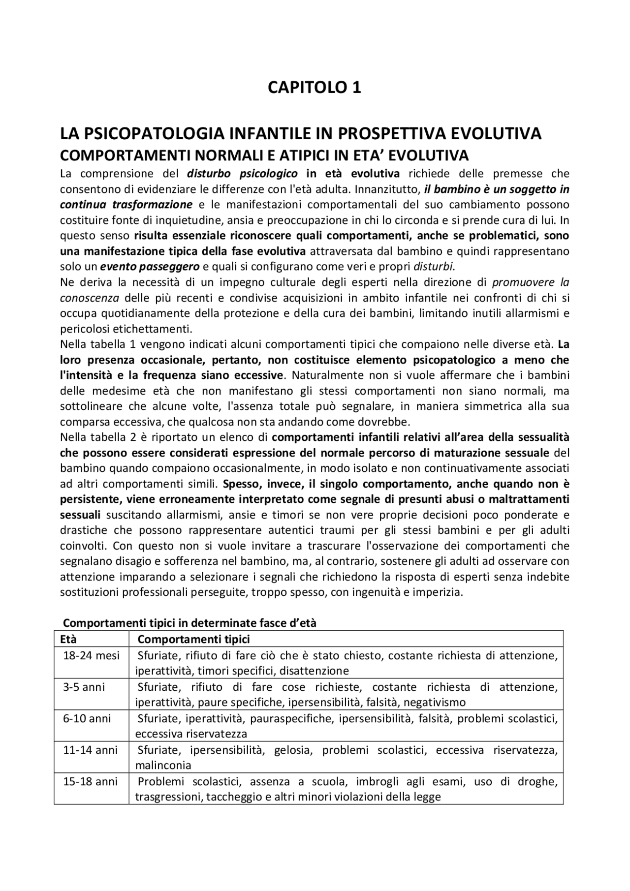 Riassunto completo libro "La diagnosi psicologica in età evolutiva" (O ...