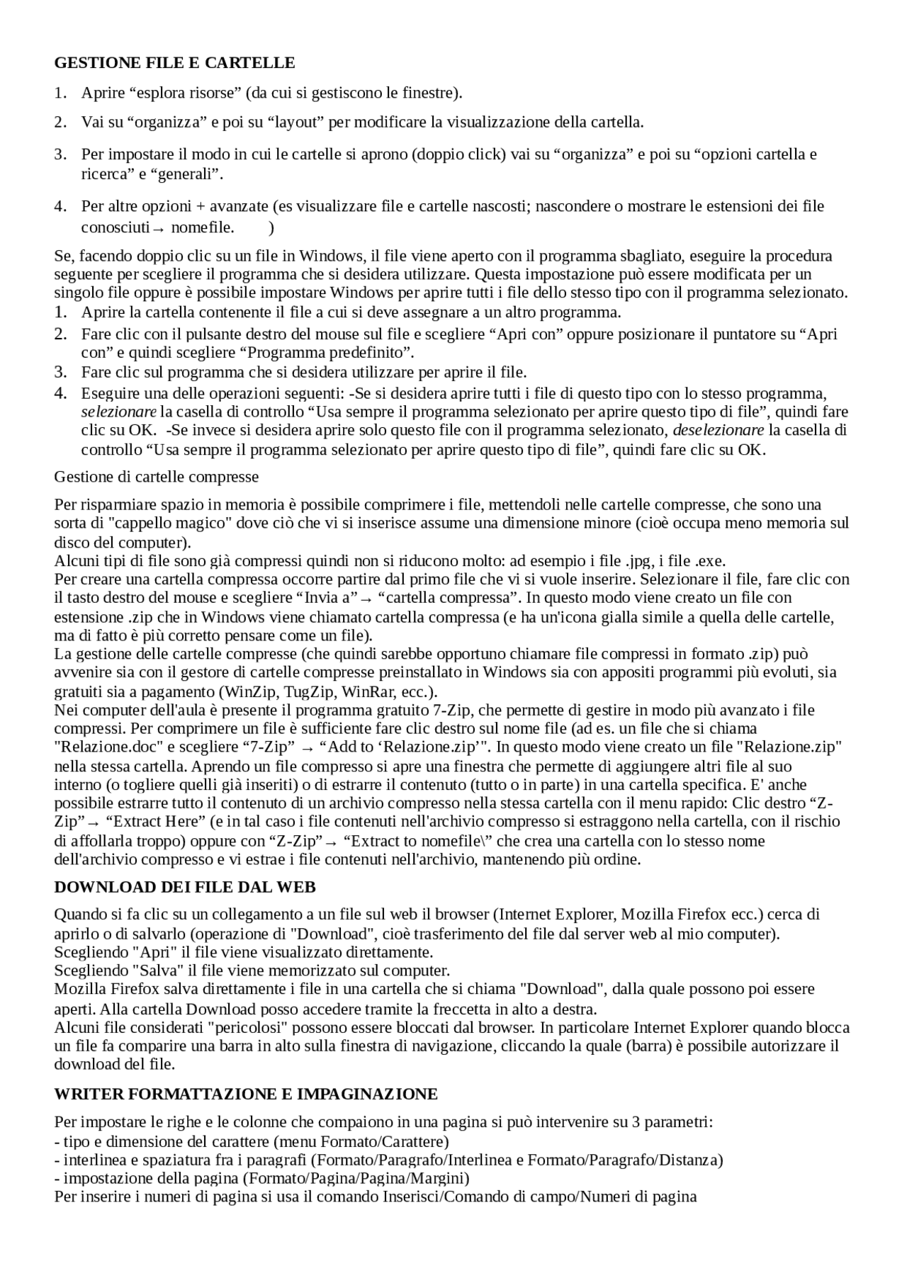 Abilità Di Base Informatica Docsity