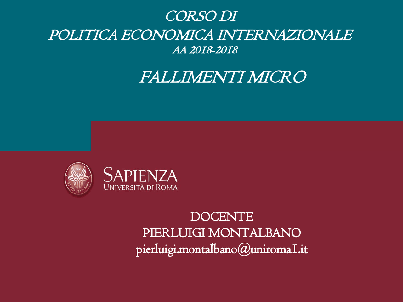 L2 Fallimenti Microeconomici Docsity