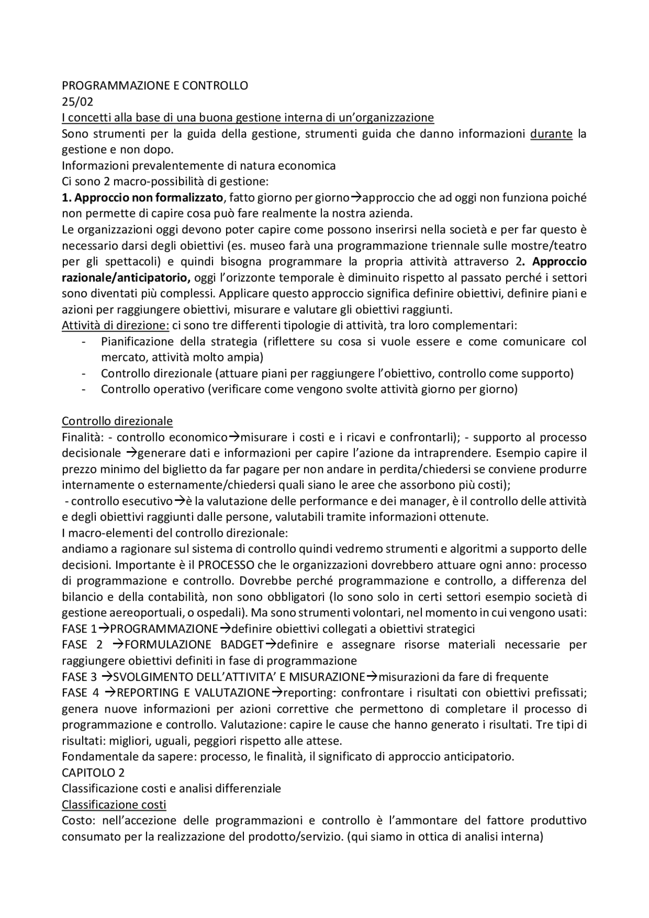Programmazione E Controllo I Modulo Docsity