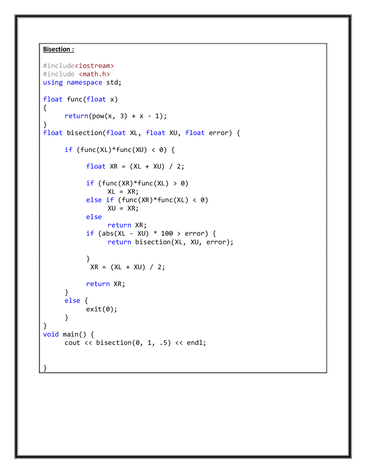 Numerical Analysis C Docsity
