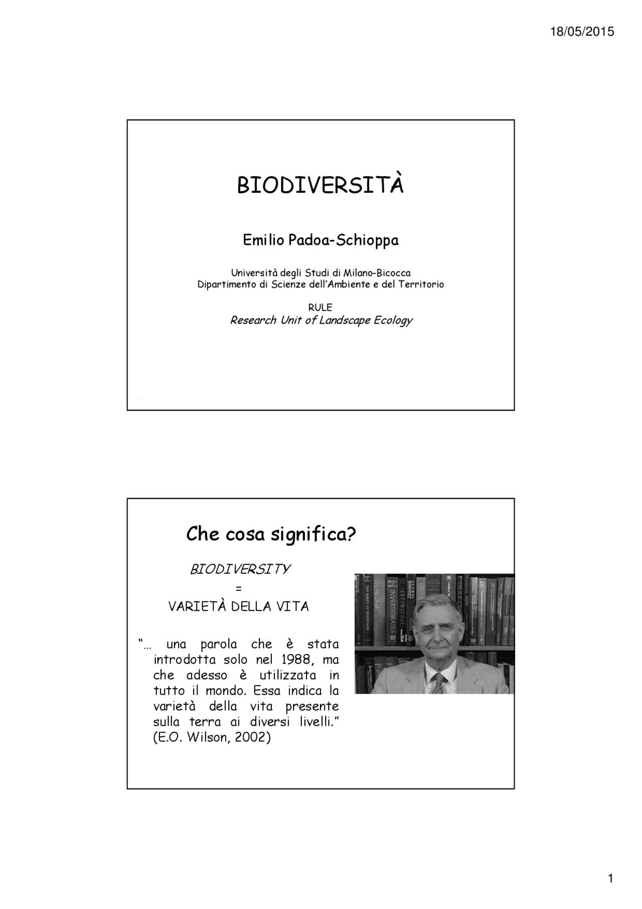 Slide Lezioni Didattica Della Biologia Di Padoa Schioppa Docsity