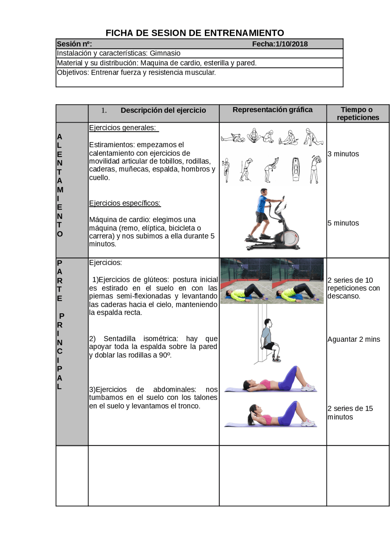 Ficha sesión entrenamiento - Docsity Ficha sesión entrenamiento - Docsity