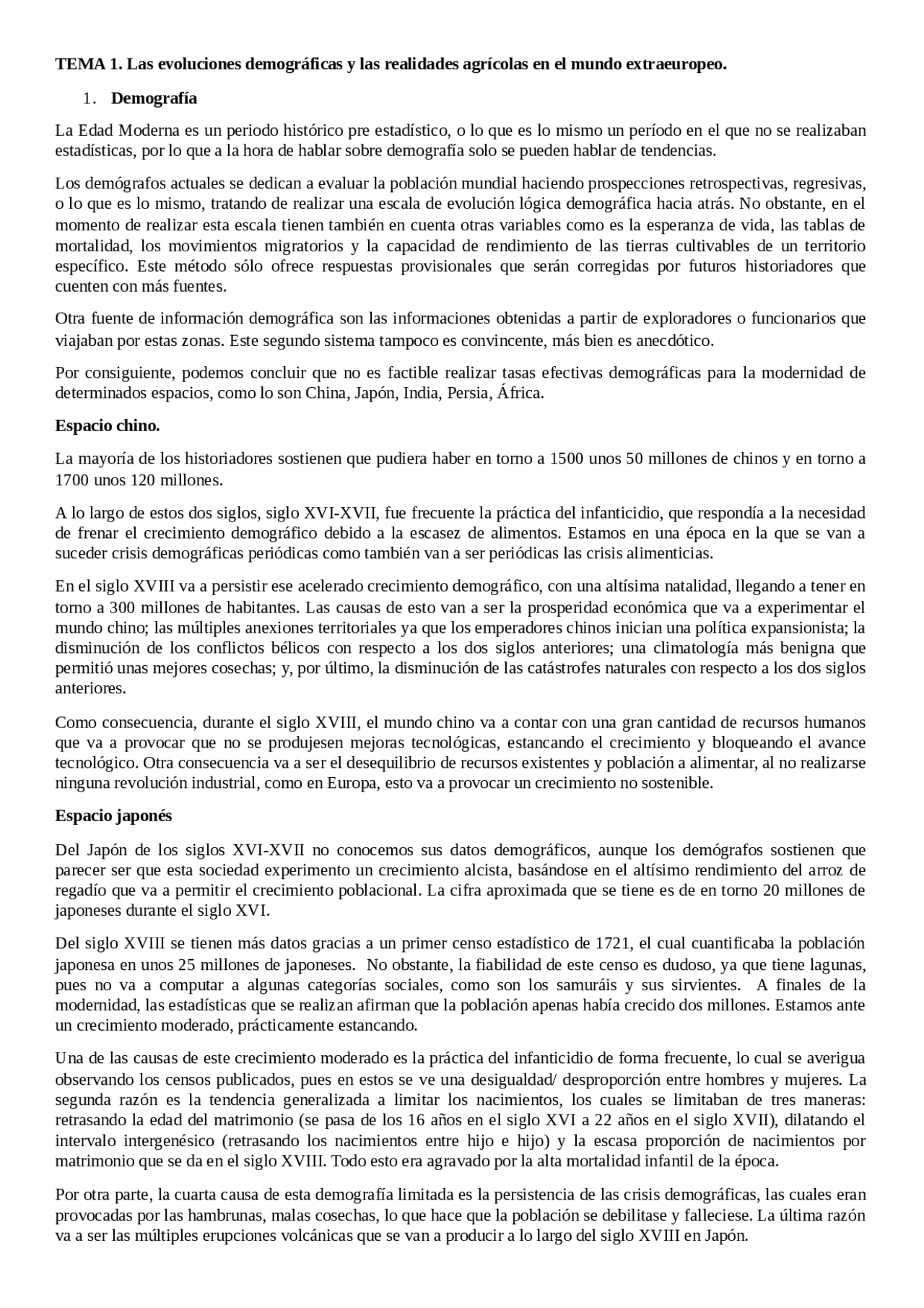 Historia moderna universal - Docsity