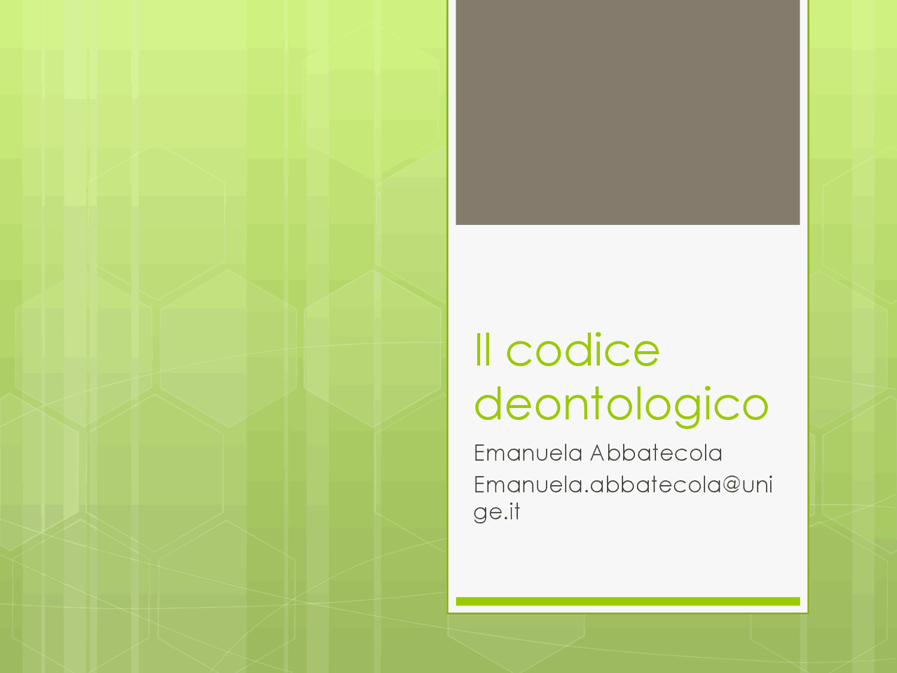 Slide Codice Deontologico Docsity