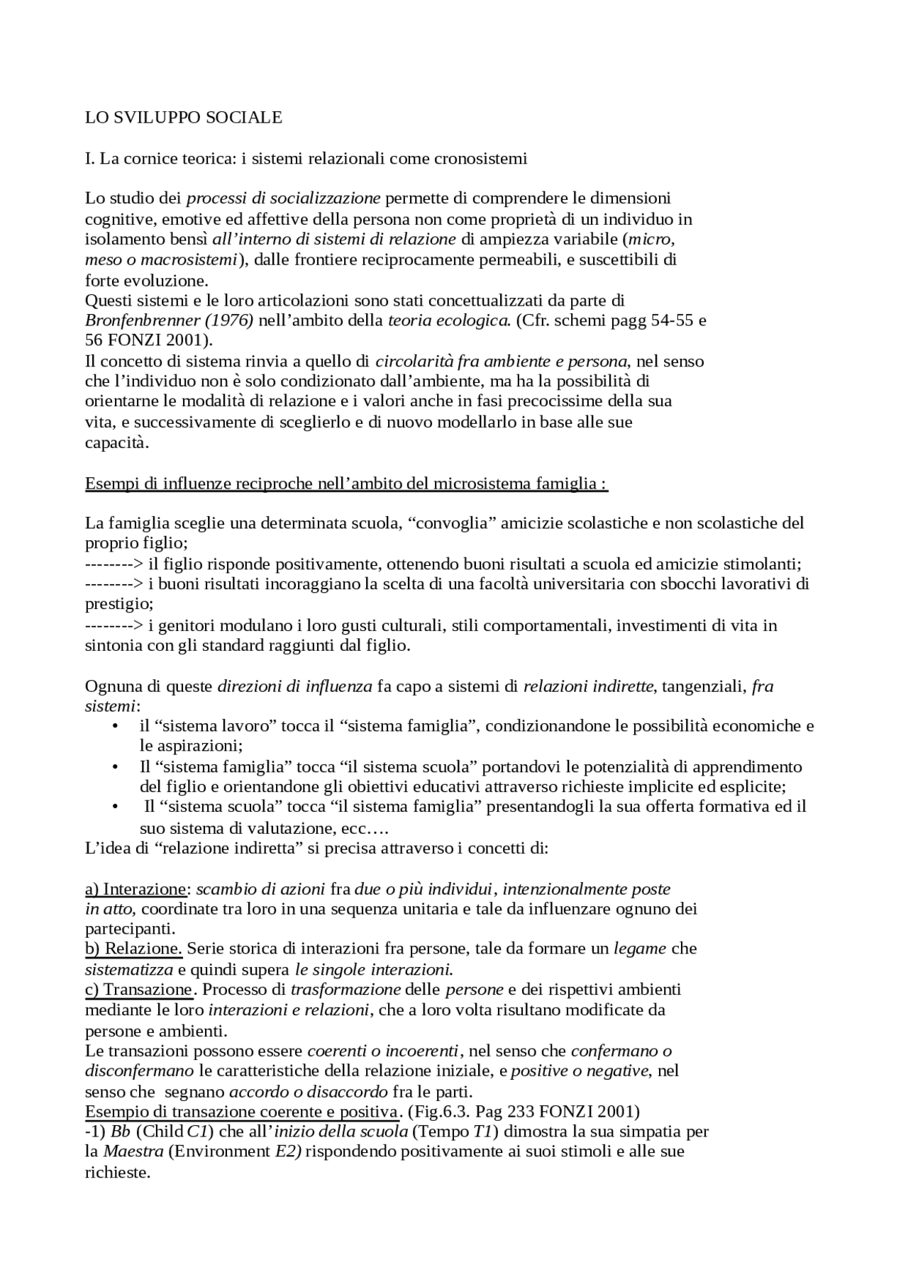 Psicologia Dello Sviluppo Docsity
