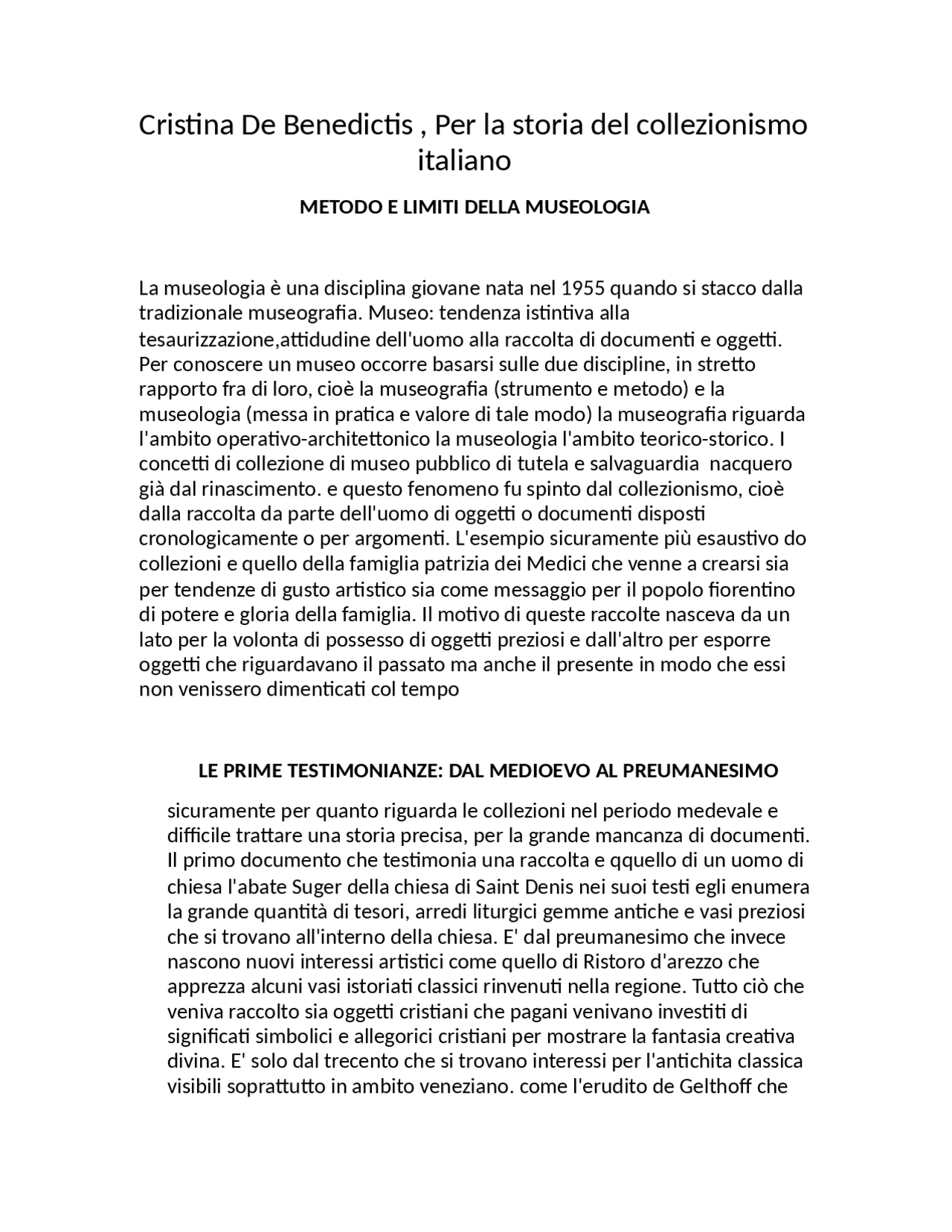 Manuale Di Museologia Docsity