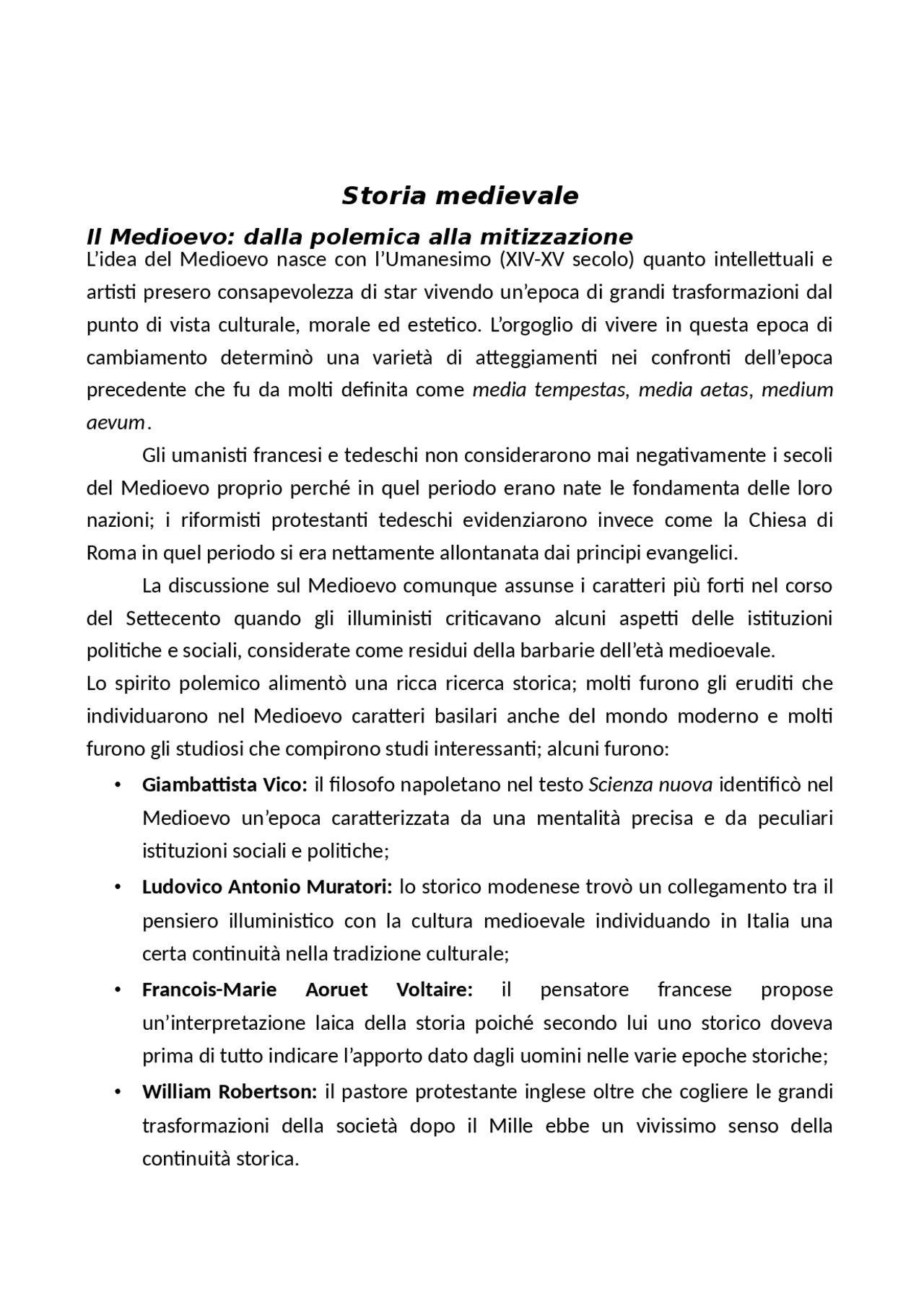 Riassunto Di Storia Medievale Docsity