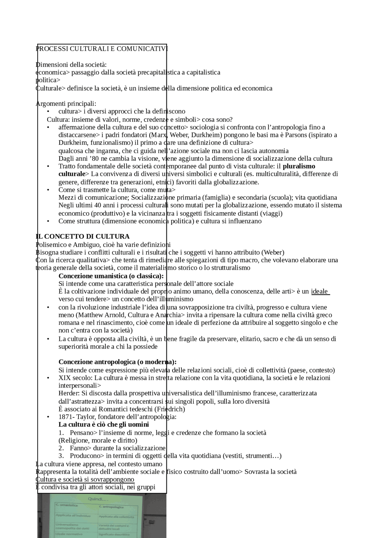 Processi Culturali E Comunicativi Camozzi Docsity