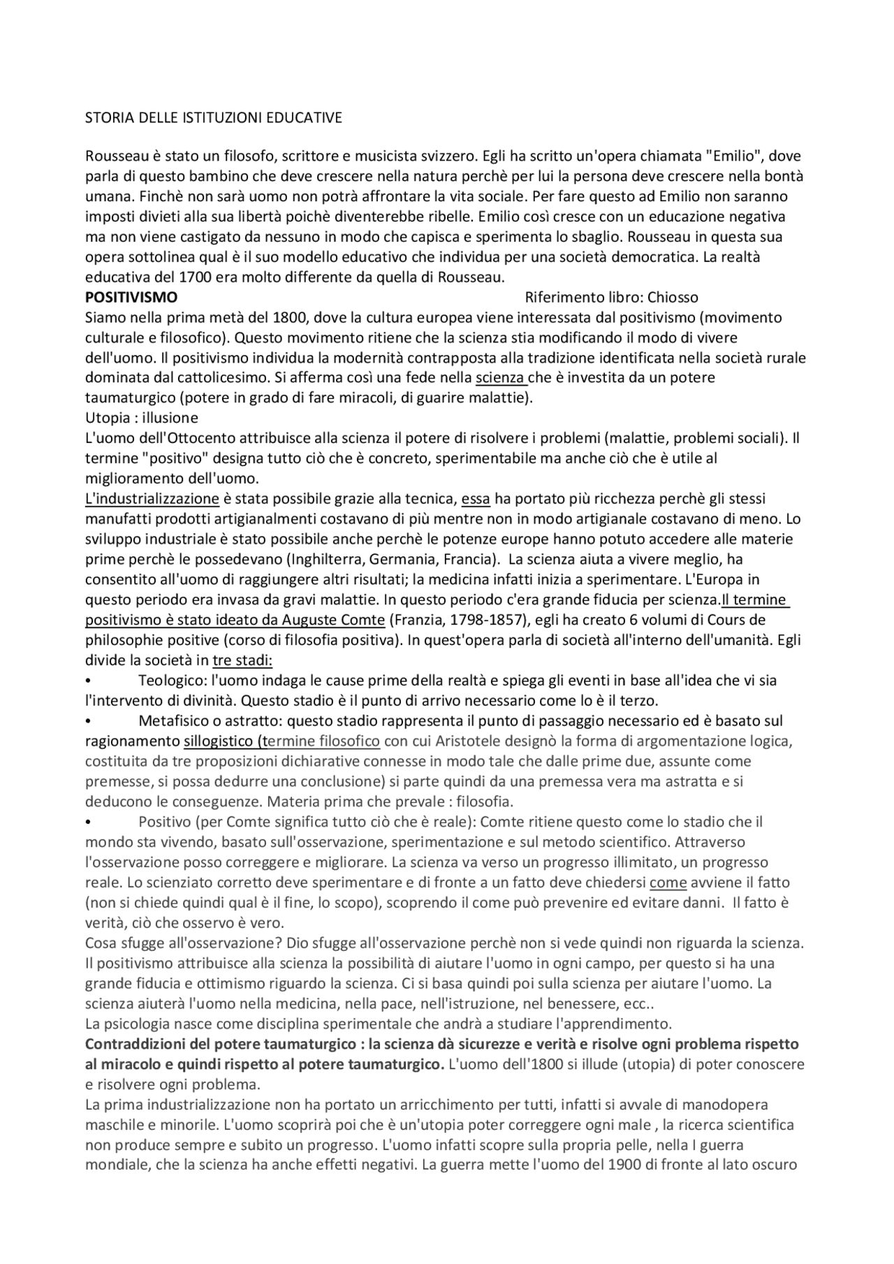 Storia Delle Istituzioni Docsity