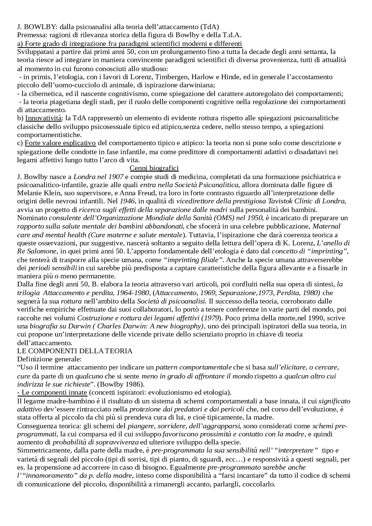 Psicologia Dello Sviluppo Docsity