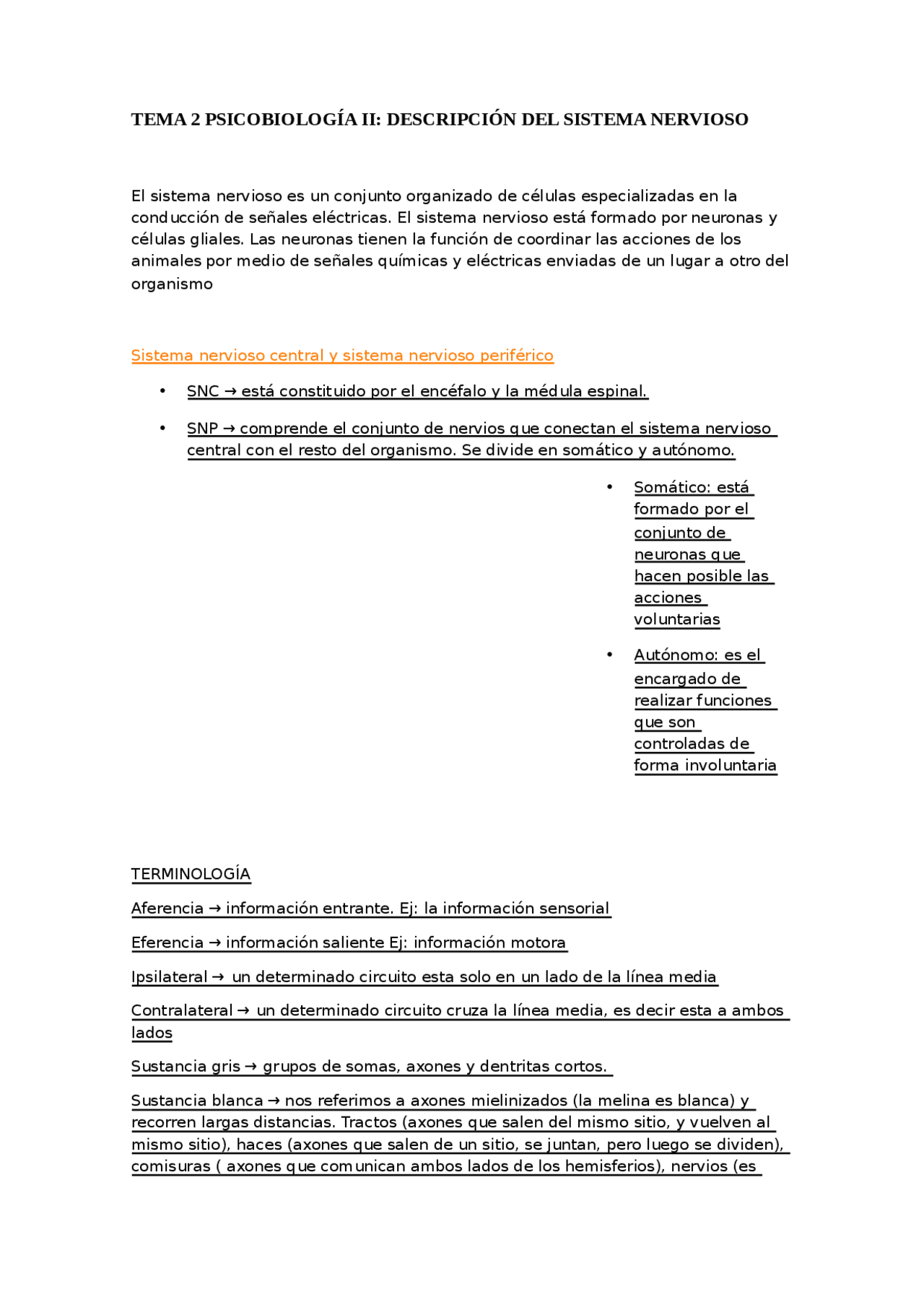 Tema 2 PsicobiologÍa Ii Docsity