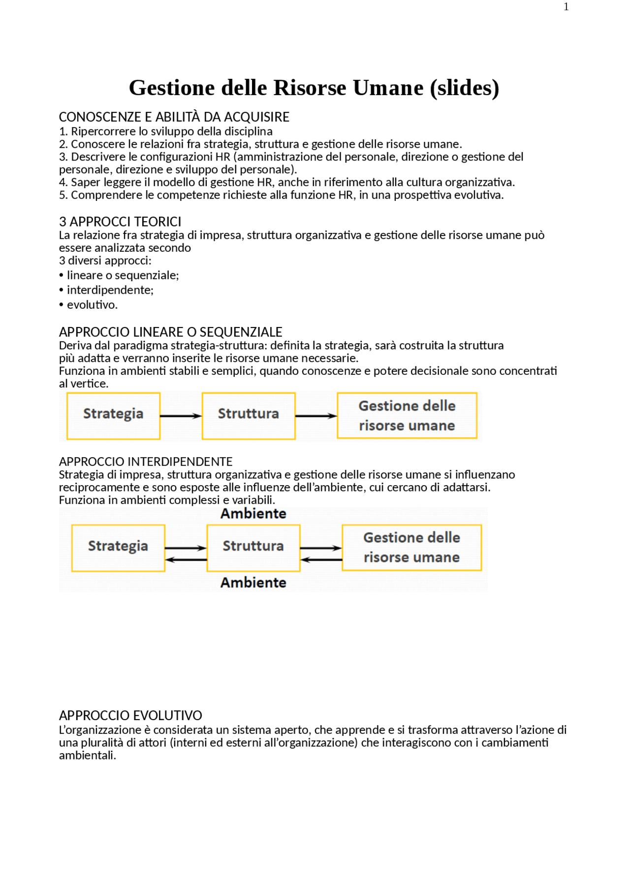 Gestione Delle Risorse Umane Docsity