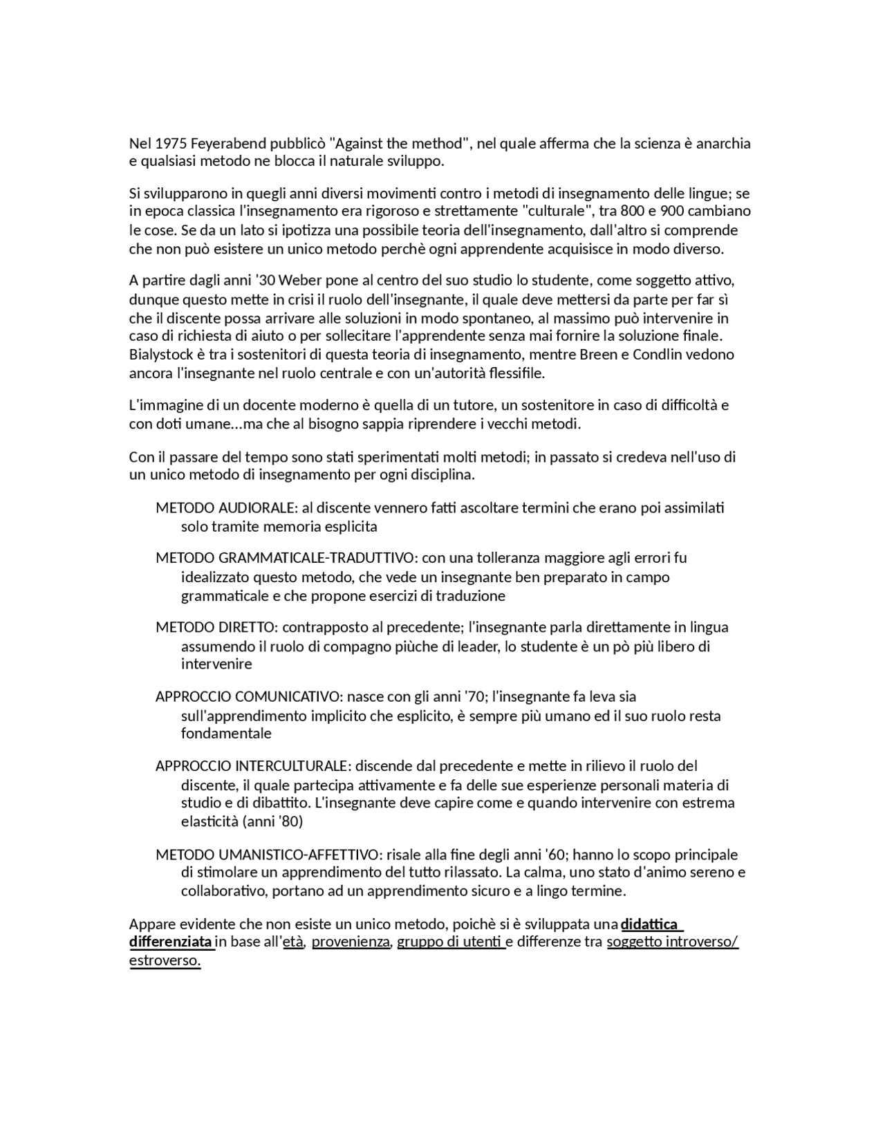 Cera Una Volta Il Metodo Riassunto Docsity