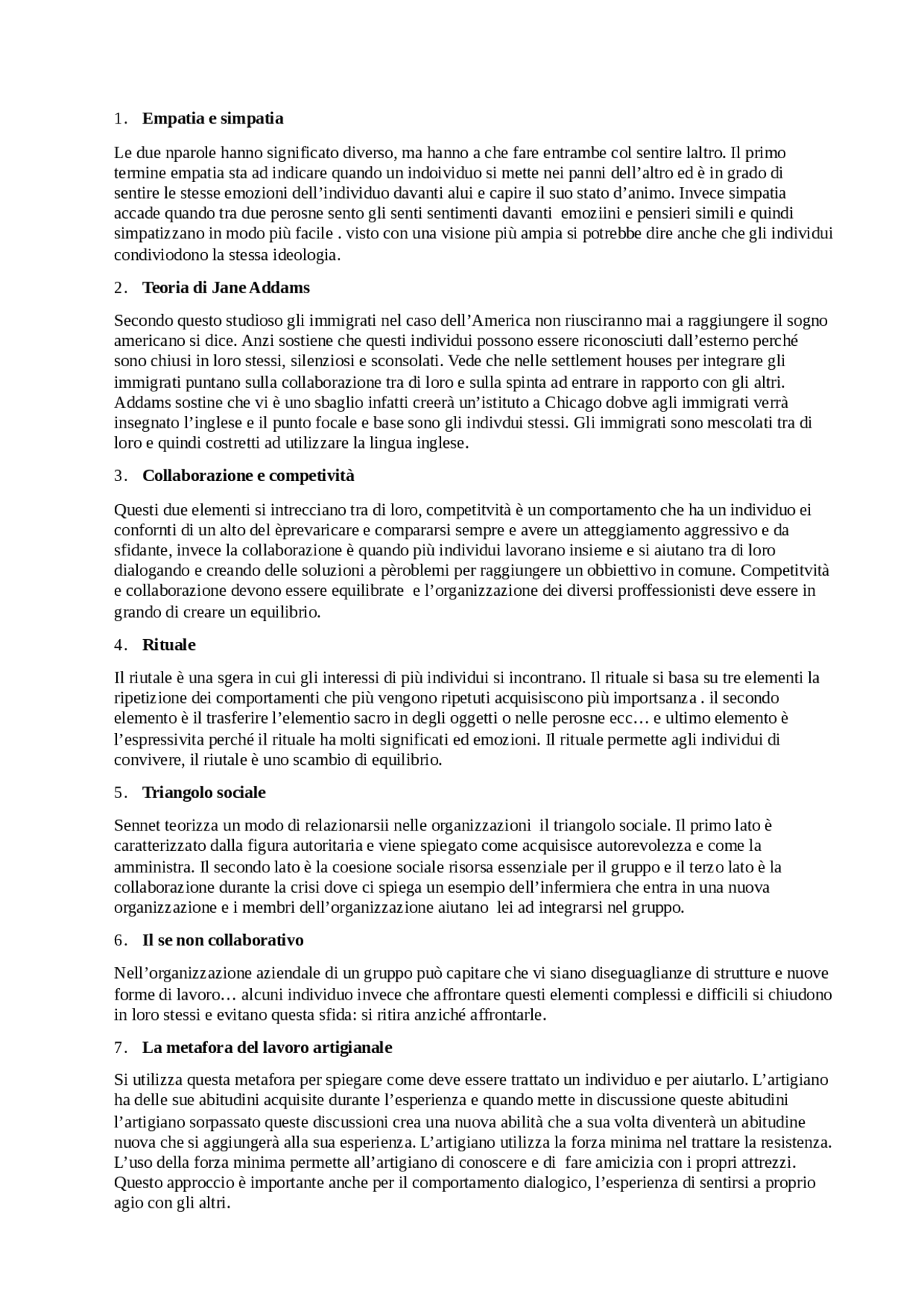 Domande Sociologia Generale Docsity