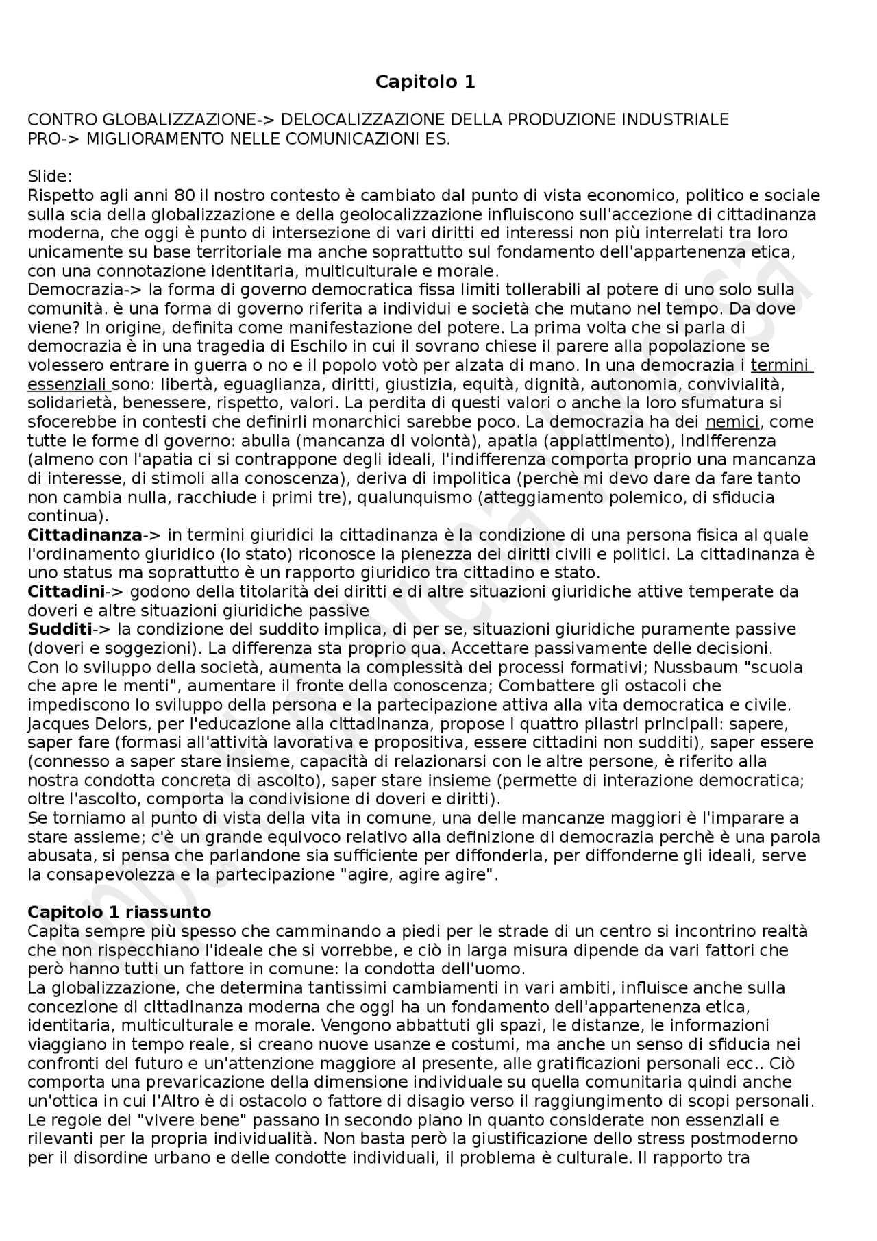 Esame Pedagogia Generale Docsity